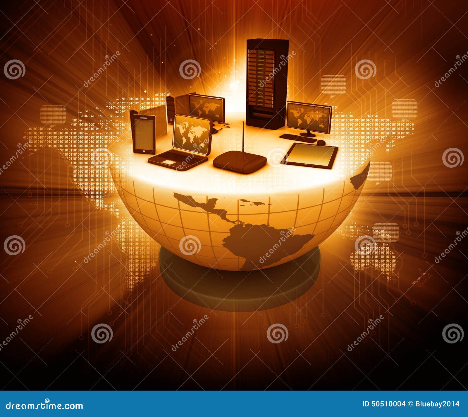 Réseau informatique global illustration stock. Illustration du ...