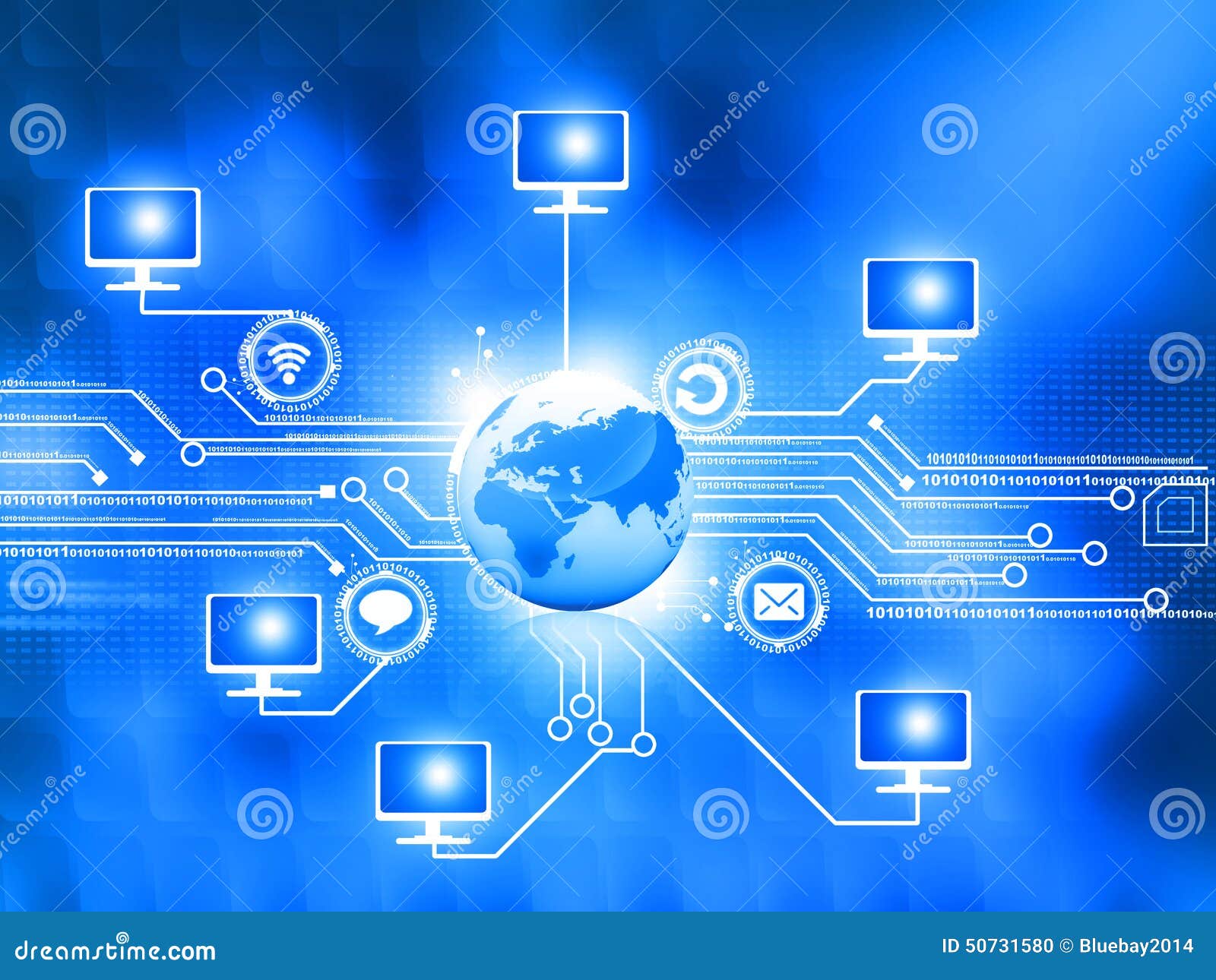 Réseau informatique global illustration stock. Illustration du wireless ...