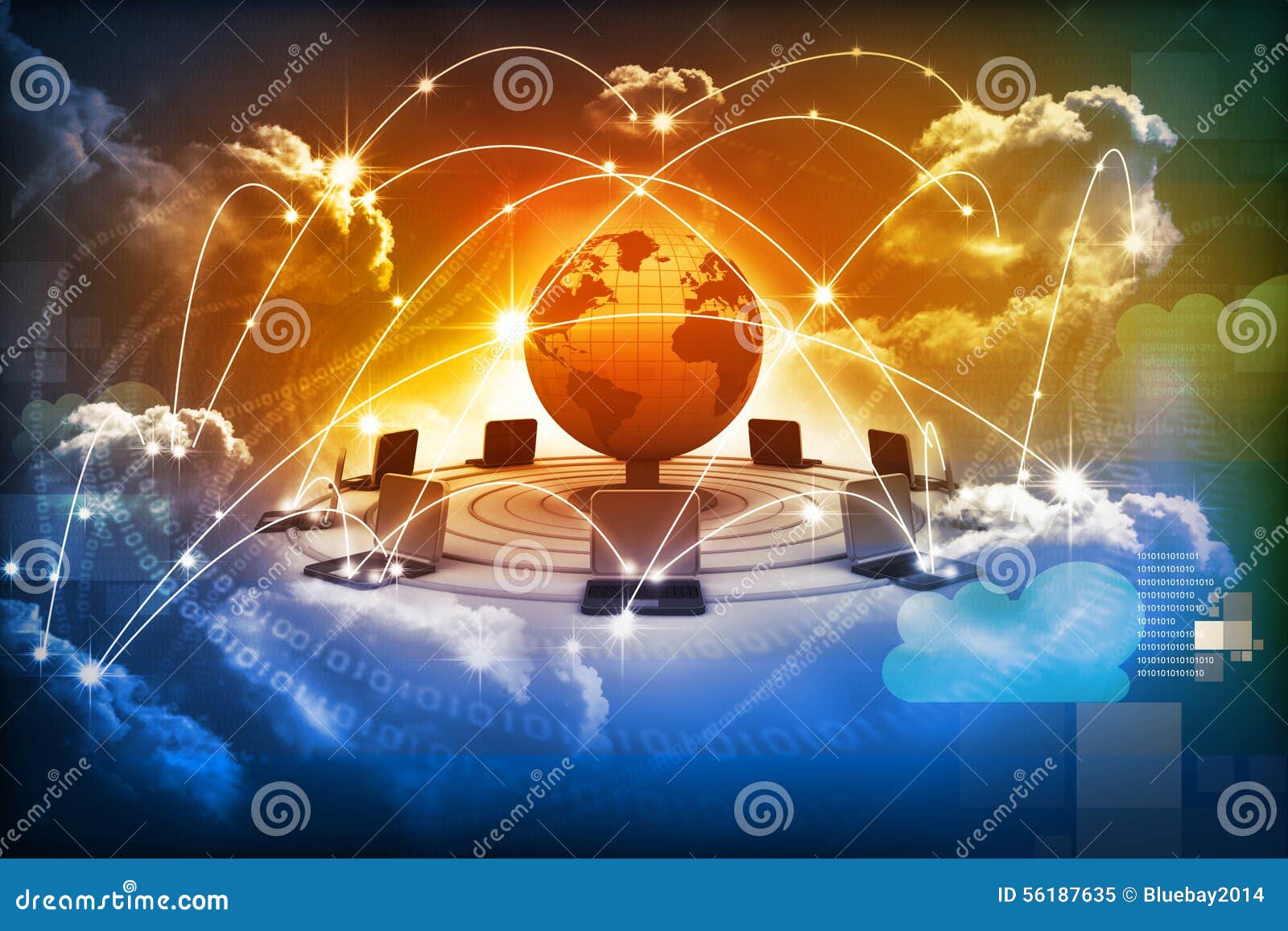 Réseau informatique global illustration stock. Illustration of ...