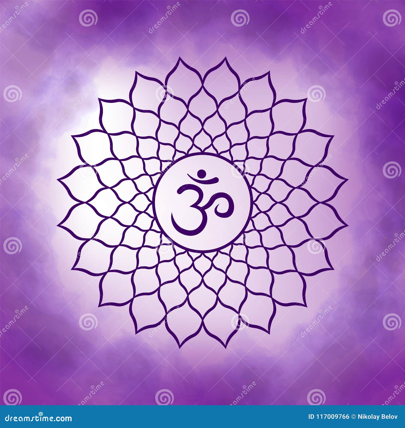 Séptimo, Chakra De La Corona - Sahasrara Ilustración del Vector ...