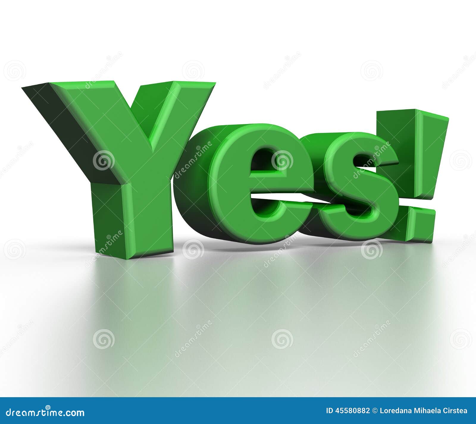 Sí Palabra De Las Letras 3d Aisladas En Blanco Stock de ilustración ...