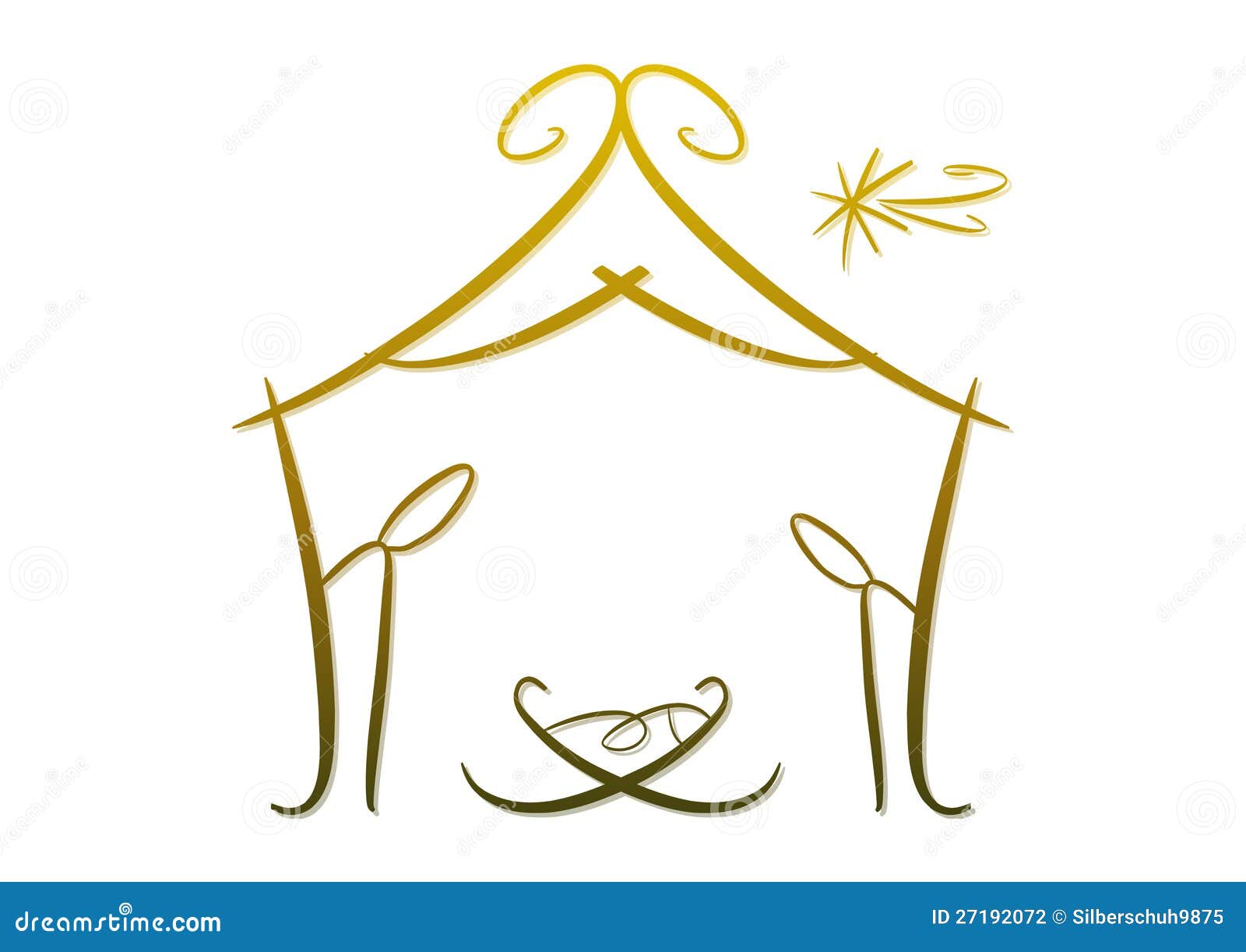 Símbolo Abstracto De La Natividad Ilustración del Vector - Ilustración ...