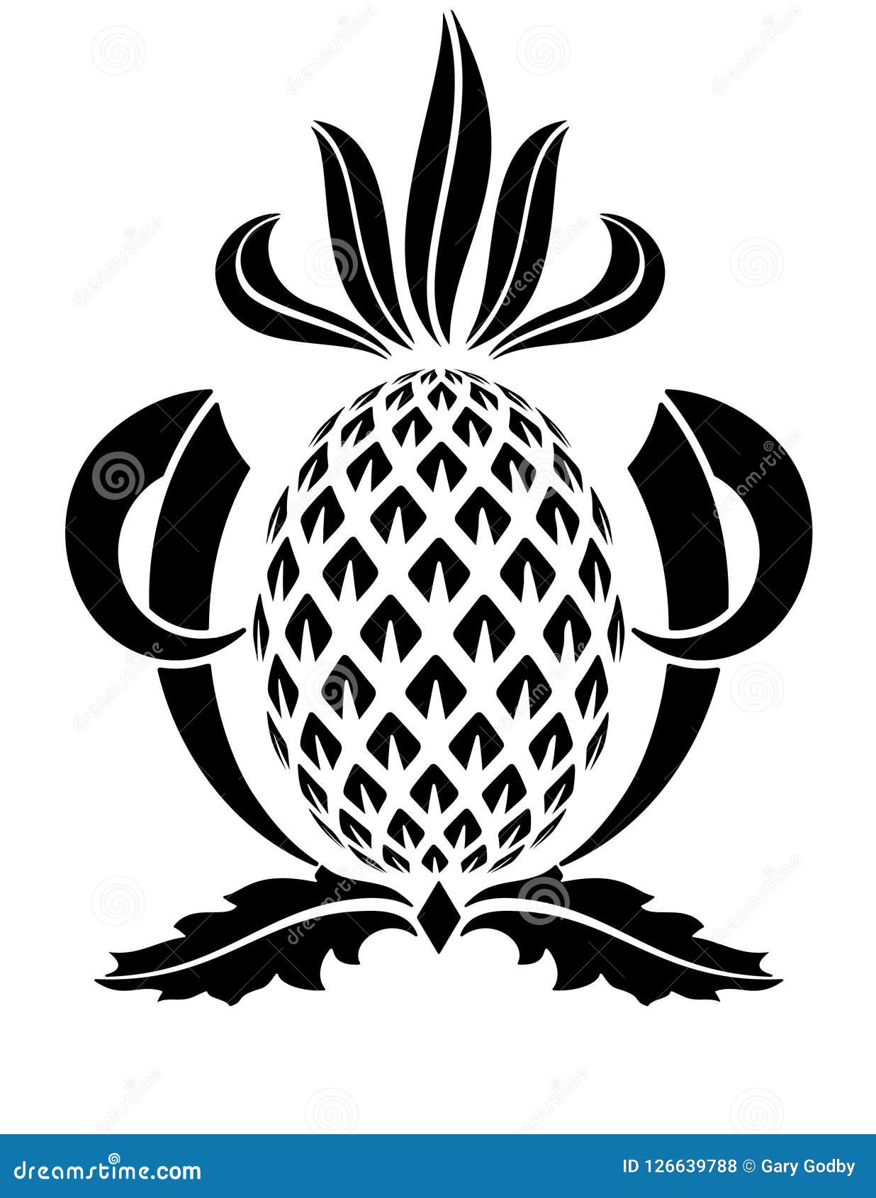 Símbolo Agradable De La Piña - Icono Stock de ilustración - Ilustración ...