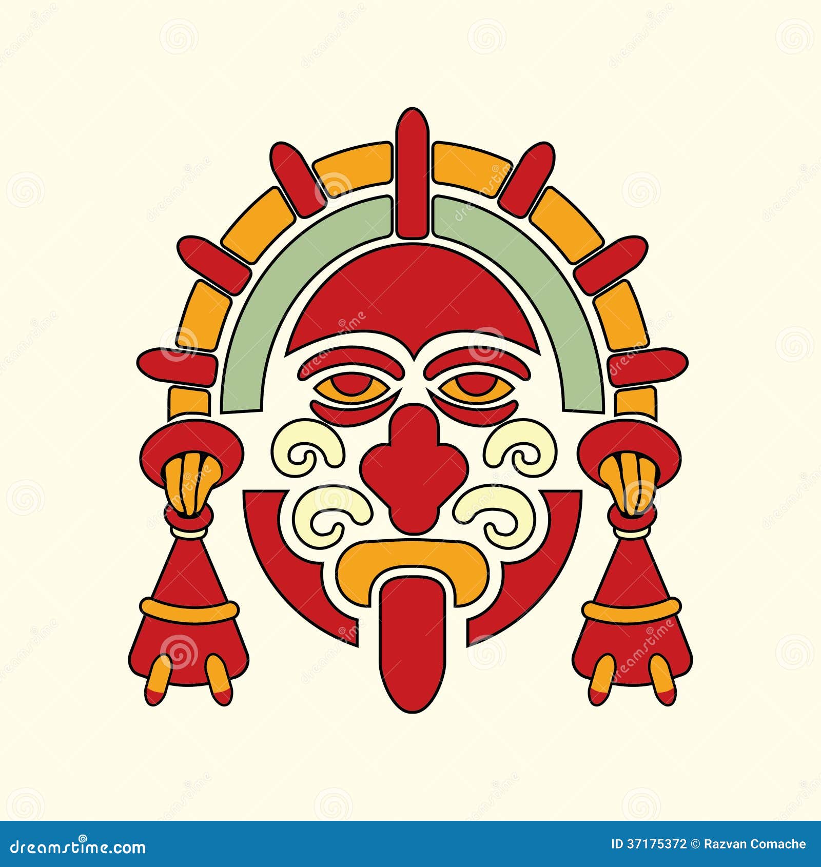 Símbolo Azteca Del Guerrero Ilustración del Vector - Ilustración de ...