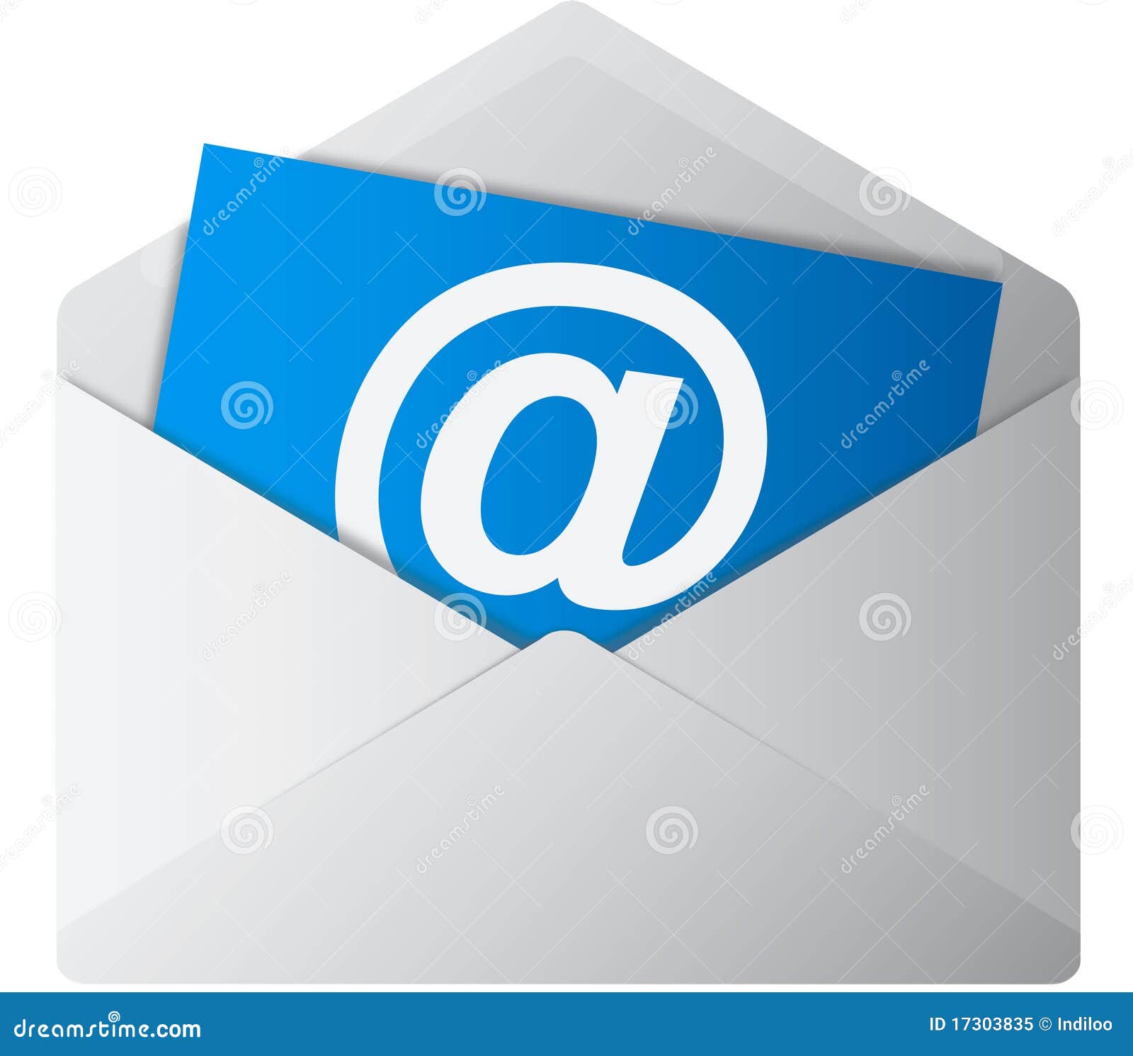 Símbolo azul del email stock de ilustración. Ilustración de ...