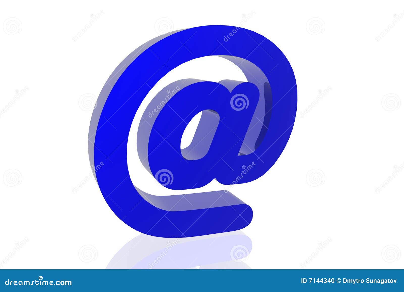 Símbolo azul del email stock de ilustración. Ilustración de email - 7144340