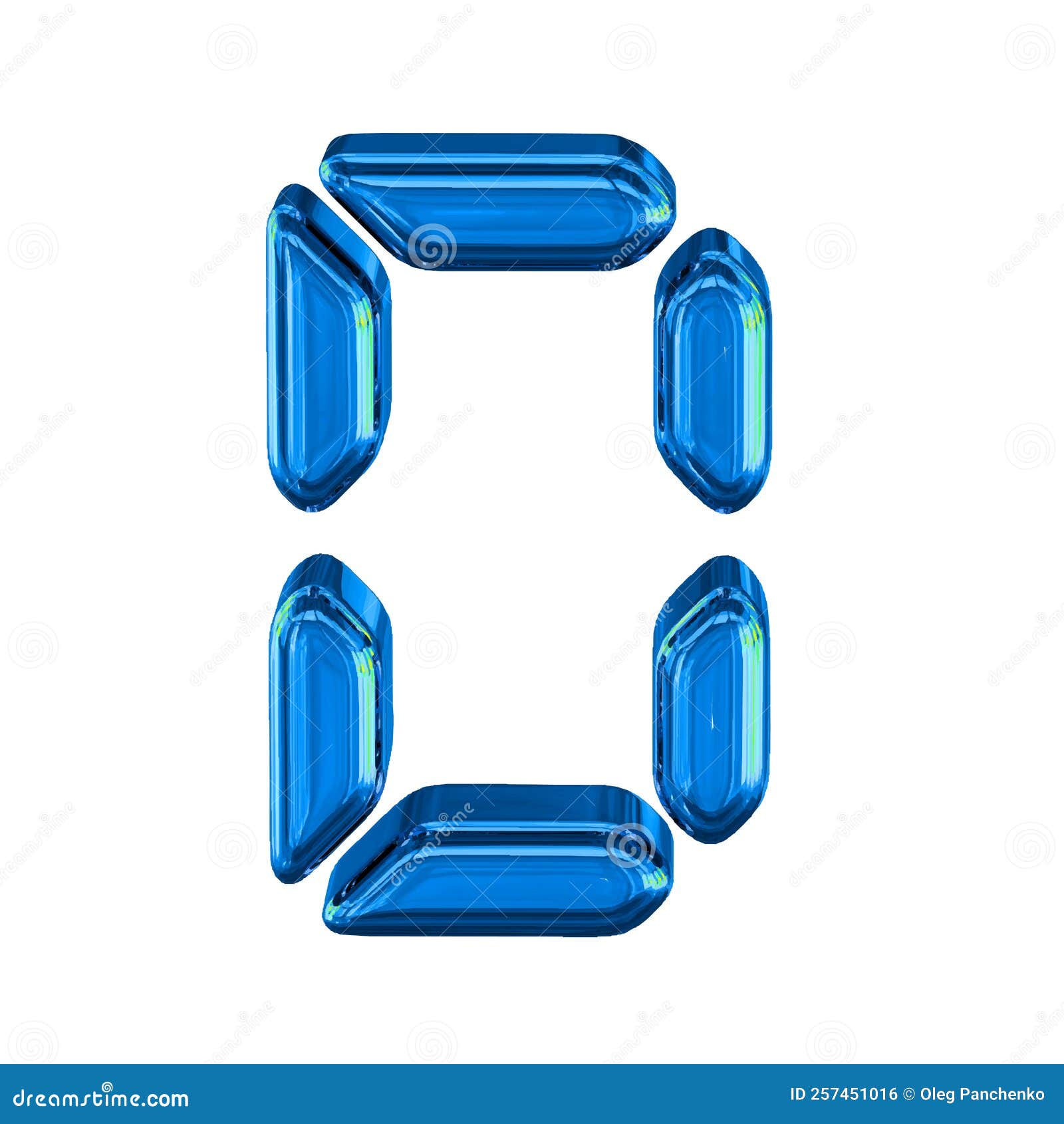 Símbolo Azul Hecho Como Texto Digital. Letra D Ilustración del Vector ...