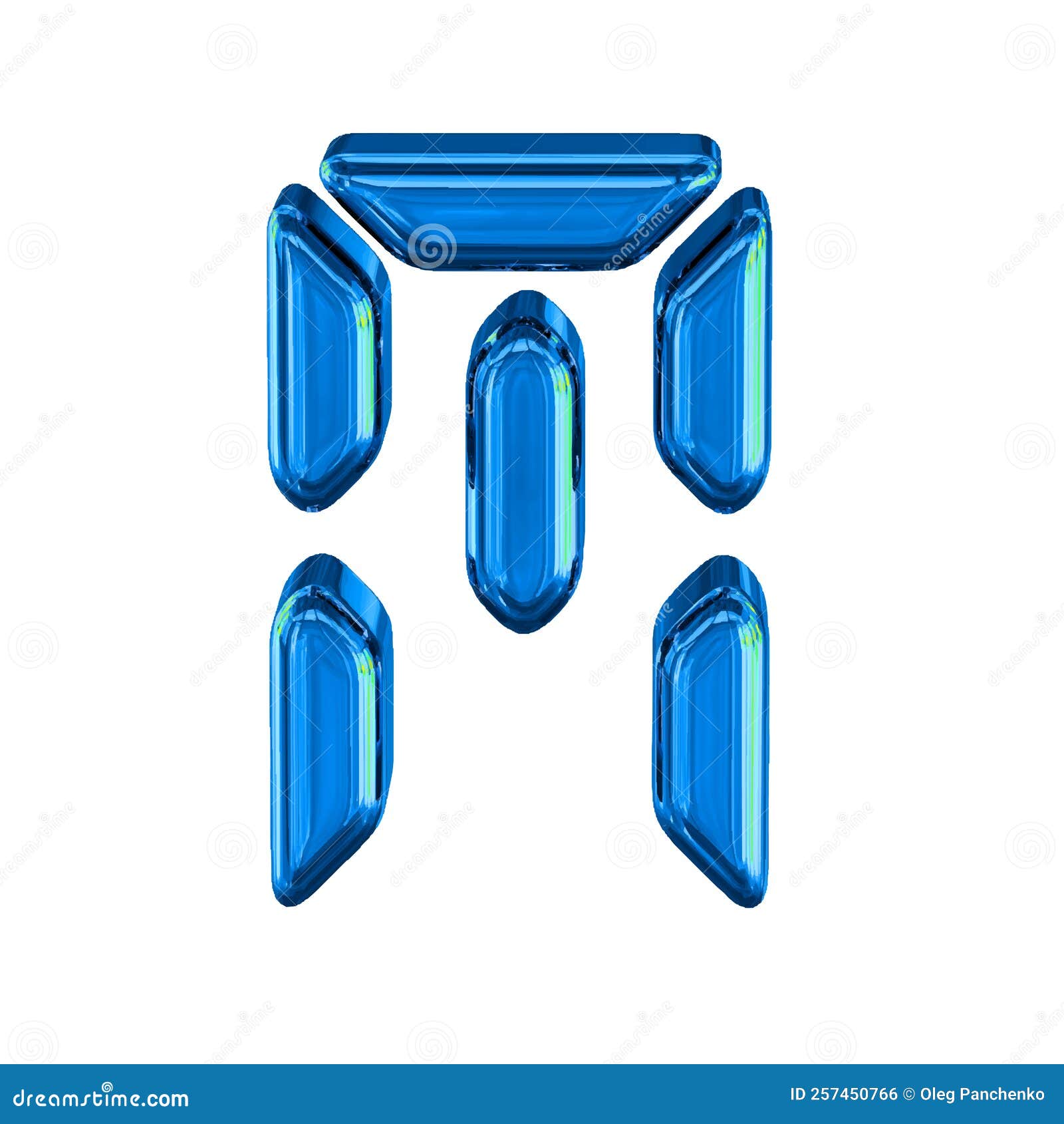 Símbolo Azul Hecho Como Texto Digital. Letra M Ilustración del Vector ...