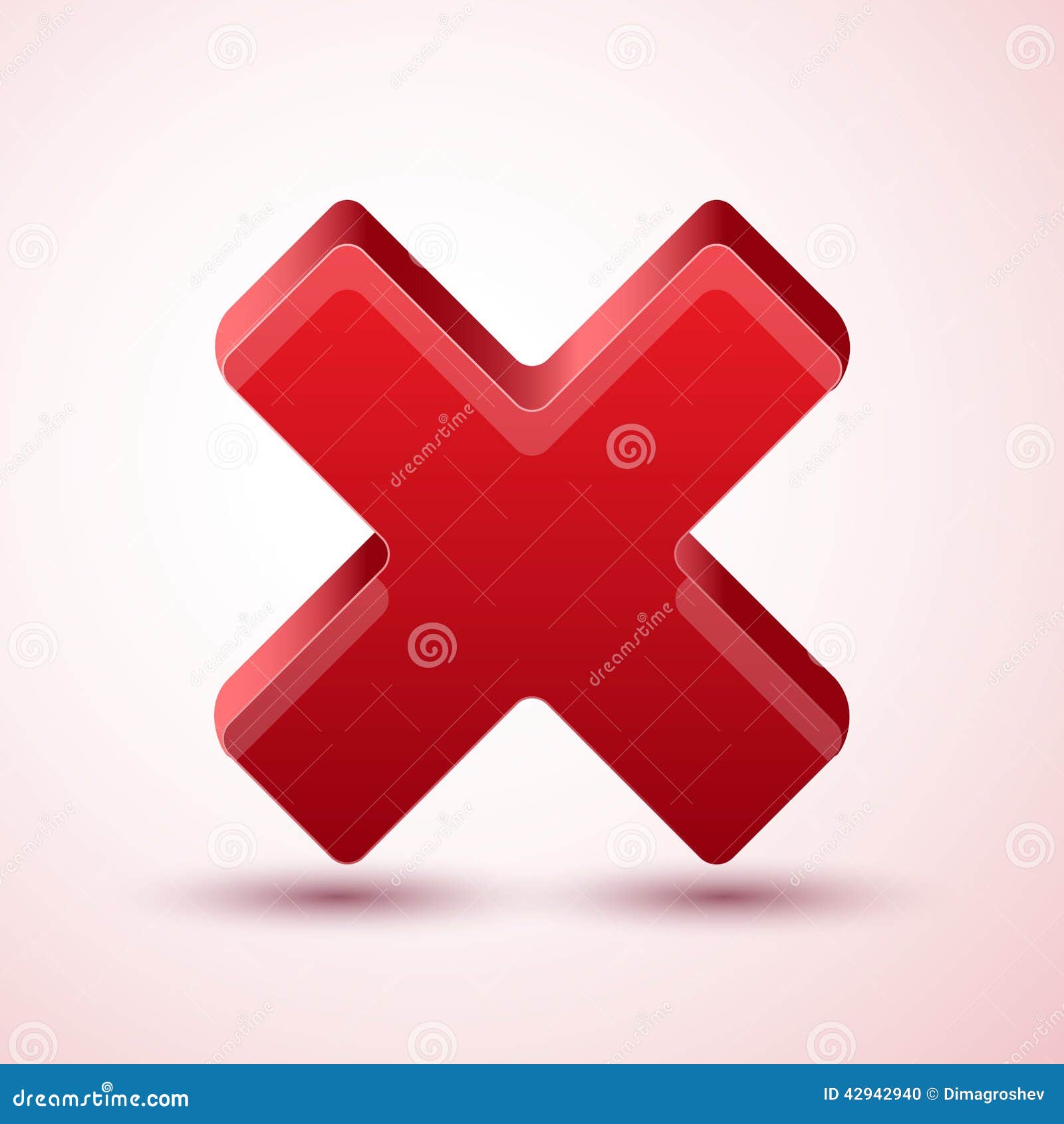 Símbolo cruzado incorrecto stock de ilustración. Ilustración de arte ...