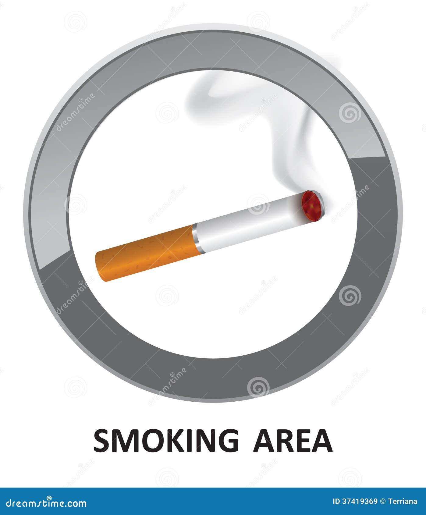 Símbolo da área de fumo. ilustração do vetor. Ilustração de verde ...