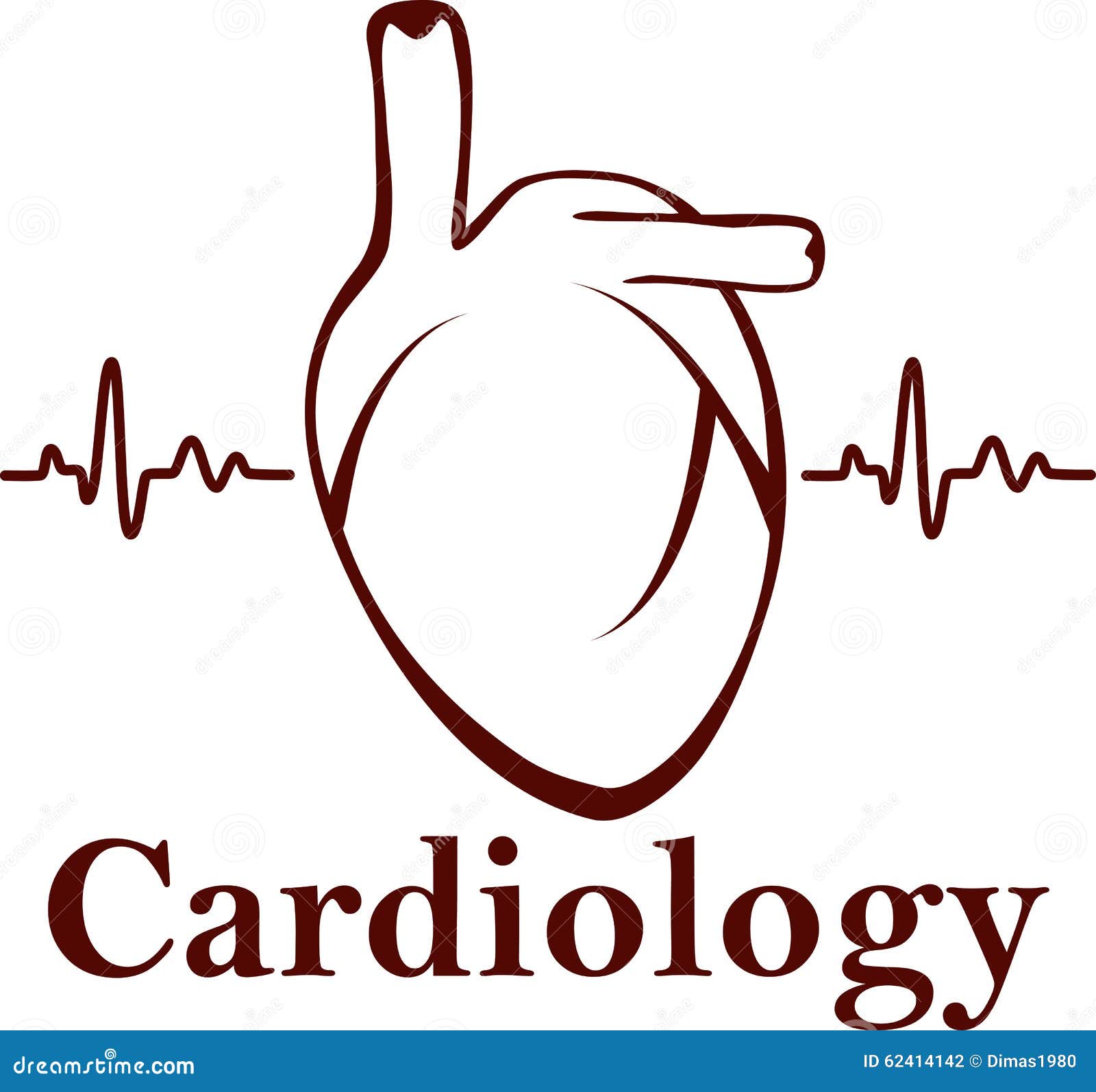 Símbolo da cardiologia ilustração do vetor. Ilustração de médico - 62414142