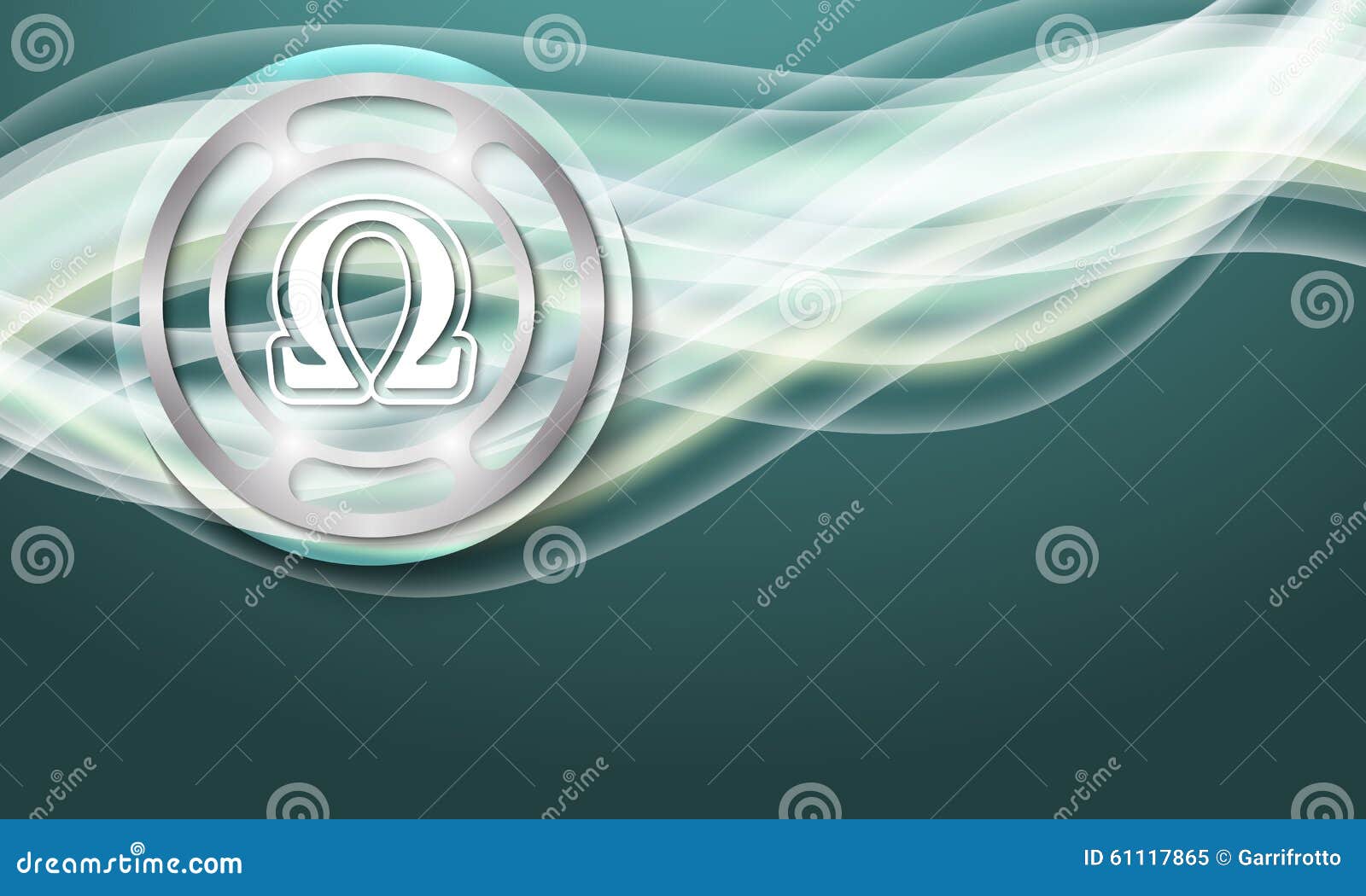 Símbolo da ômega ilustração do vetor. Ilustração de verde - 61117865