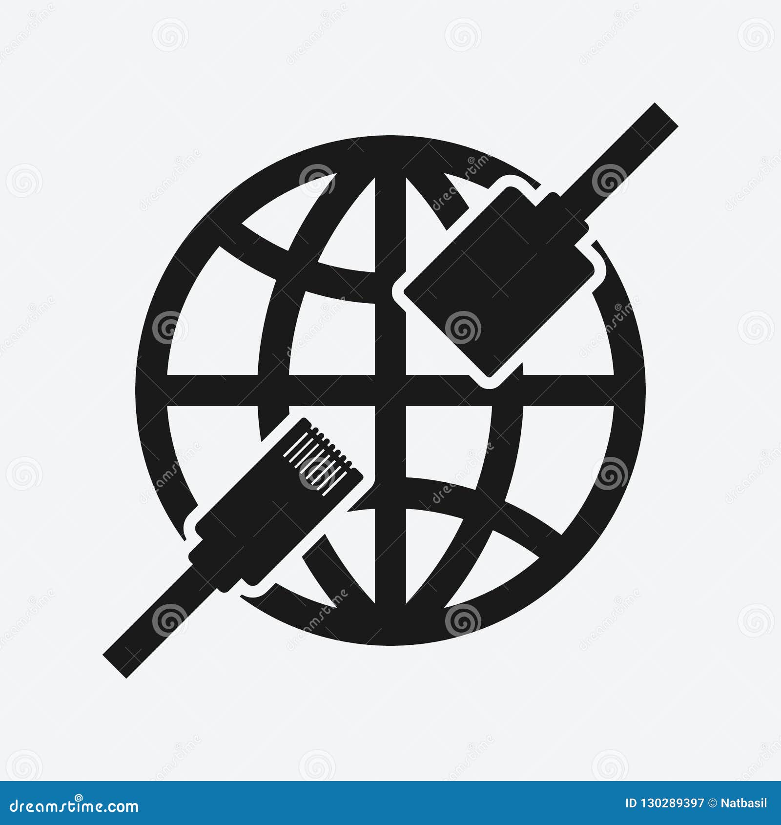 Símbolo Da Rede Do Conector Dos Ethernet Ilustração do Vetor ...