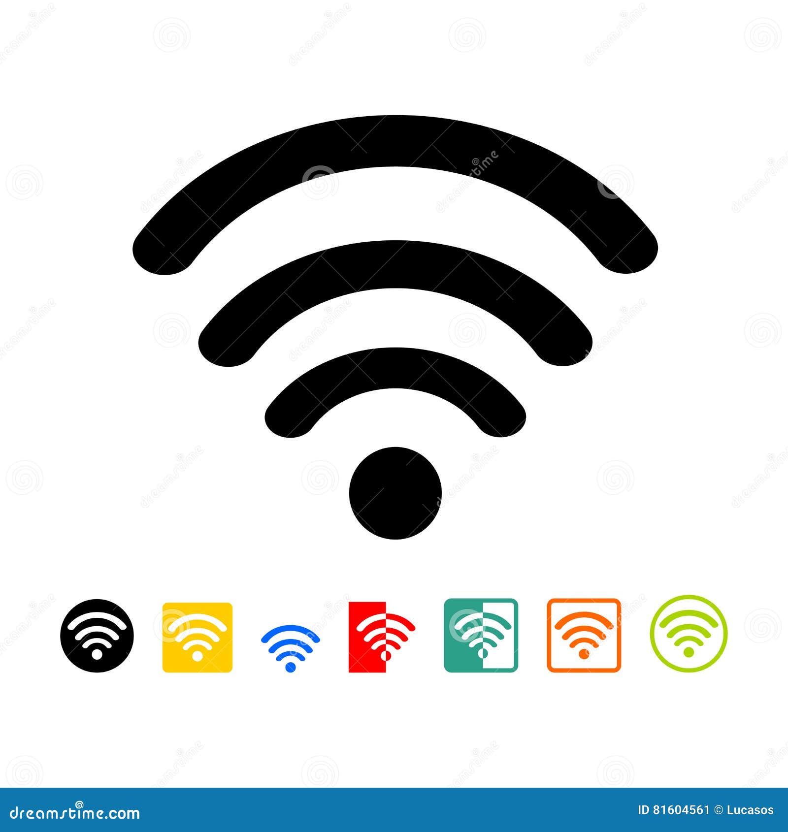 Símbolo da rede wireless ilustração do vetor. Ilustração de roteador ...