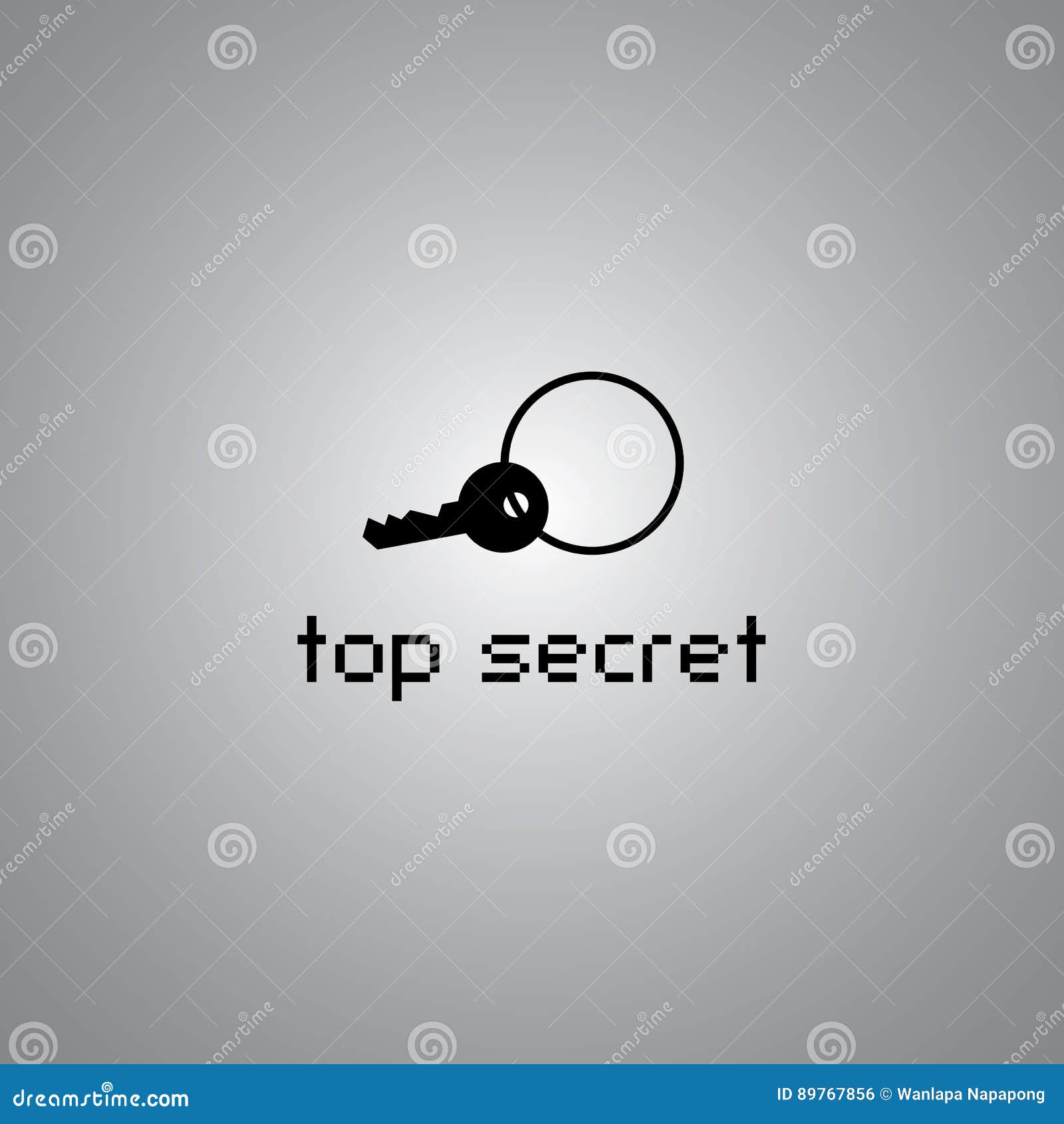 Símbolo de alto secreto ilustración del vector. Ilustración de metal ...