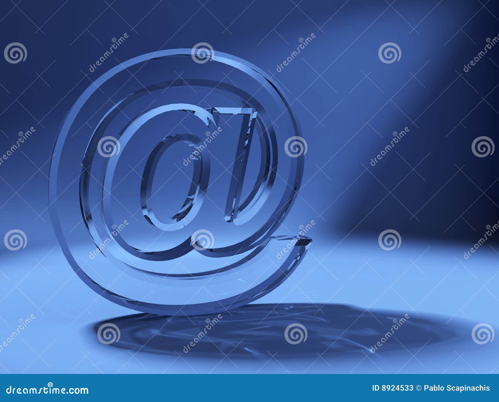 Símbolo De Arroba Hecho Del Vidrio Stock de ilustración - Ilustración ...