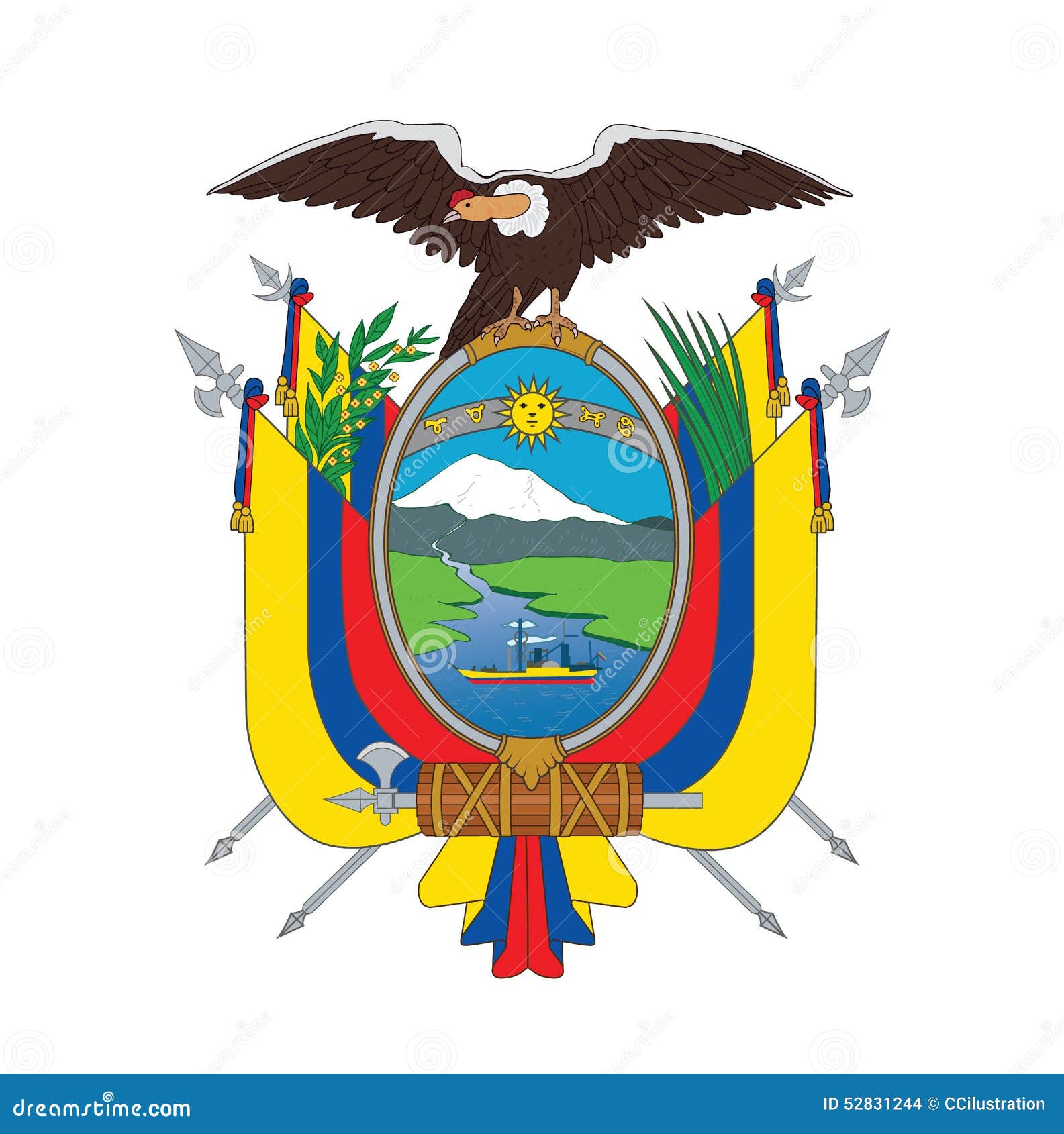 Símbolo De Ecuador, Ejemplo Del Vector Ilustración del Vector ...