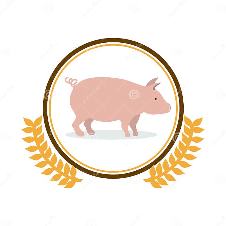Símbolo De La Comida Del Cerdo Stock de ilustración - Ilustración de ...