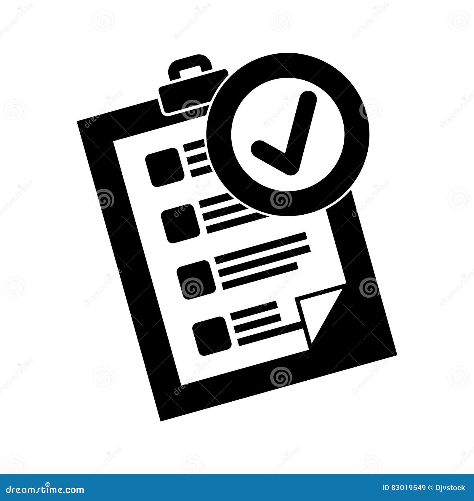 Símbolo De La Forma De La Lista De Control Stock de ilustración ...