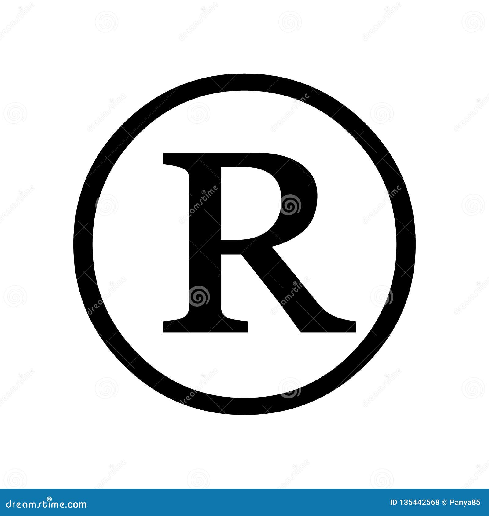 Símbolo De La Marca Registrada Aislado En Blanco Ilustración del Vector ...