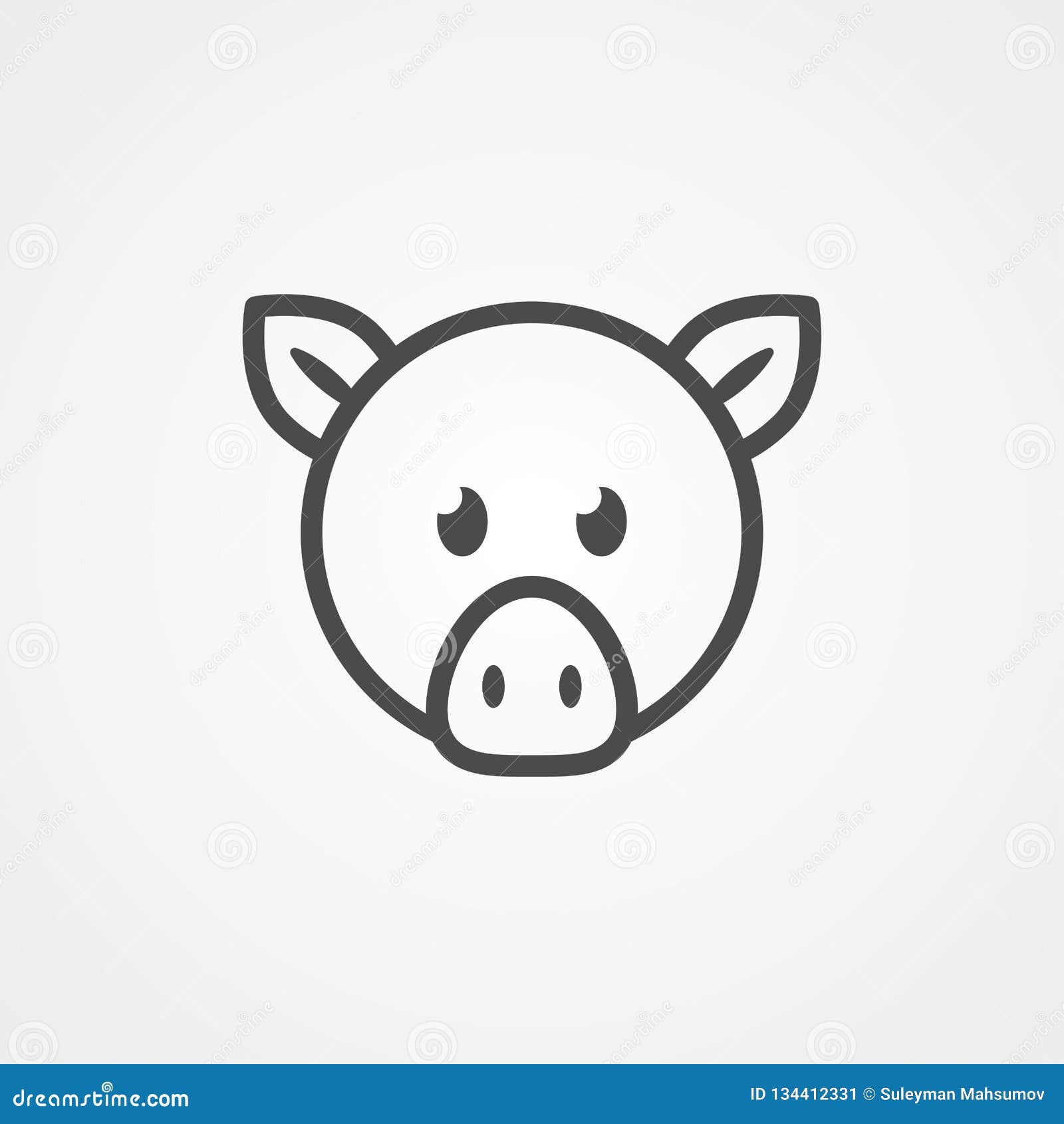 Símbolo De La Muestra Del Icono Del Vector Del Cerdo Ilustración del ...