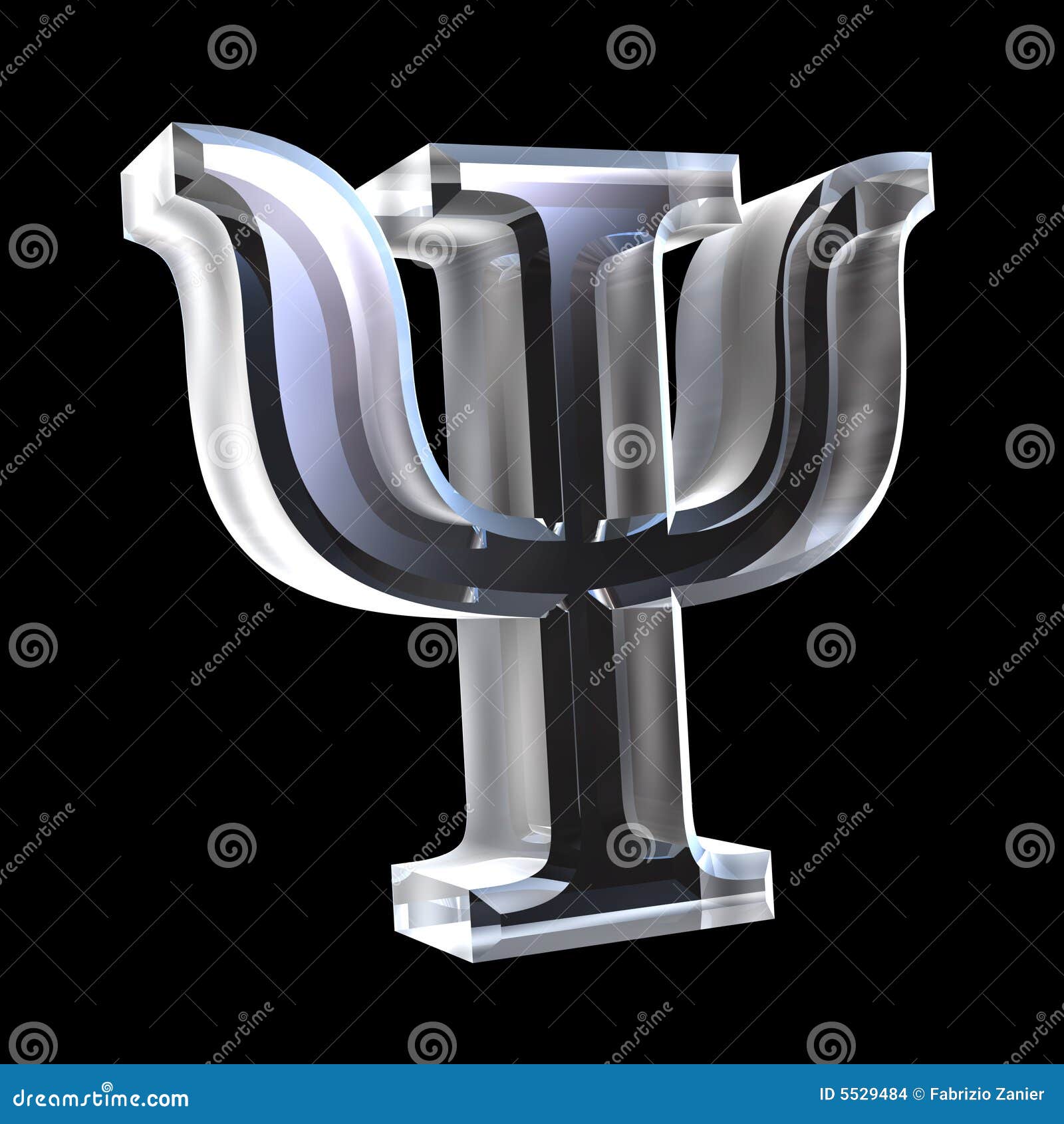 Símbolo De La PSI En El Vidrio (3d) Stock de ilustración - Ilustración ...