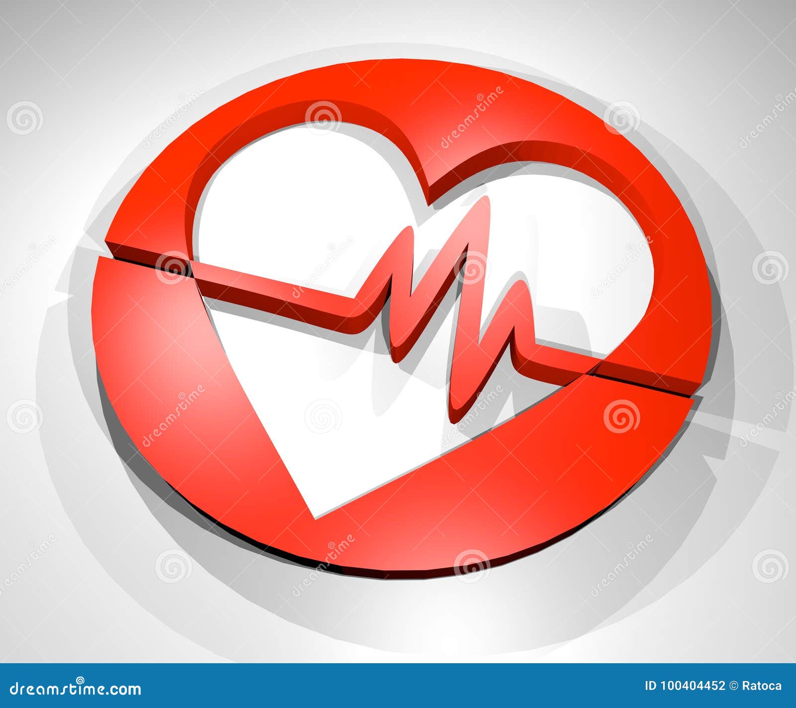 Símbolo De La Salud De La Representación 3D Stock de ilustración ...