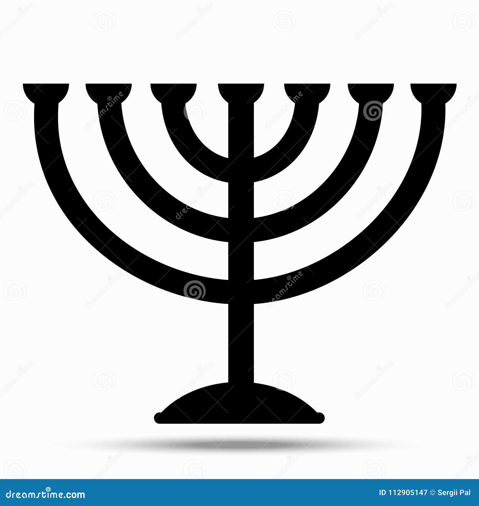 Símbolo De Menorah Del Judaísmo Ilustración del Vector - Ilustración de ...