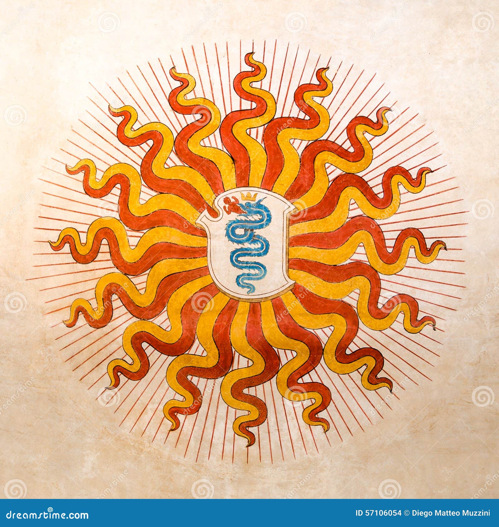 Símbolo de Milán foto de archivo. Imagen de fachada, colorido - 57106054