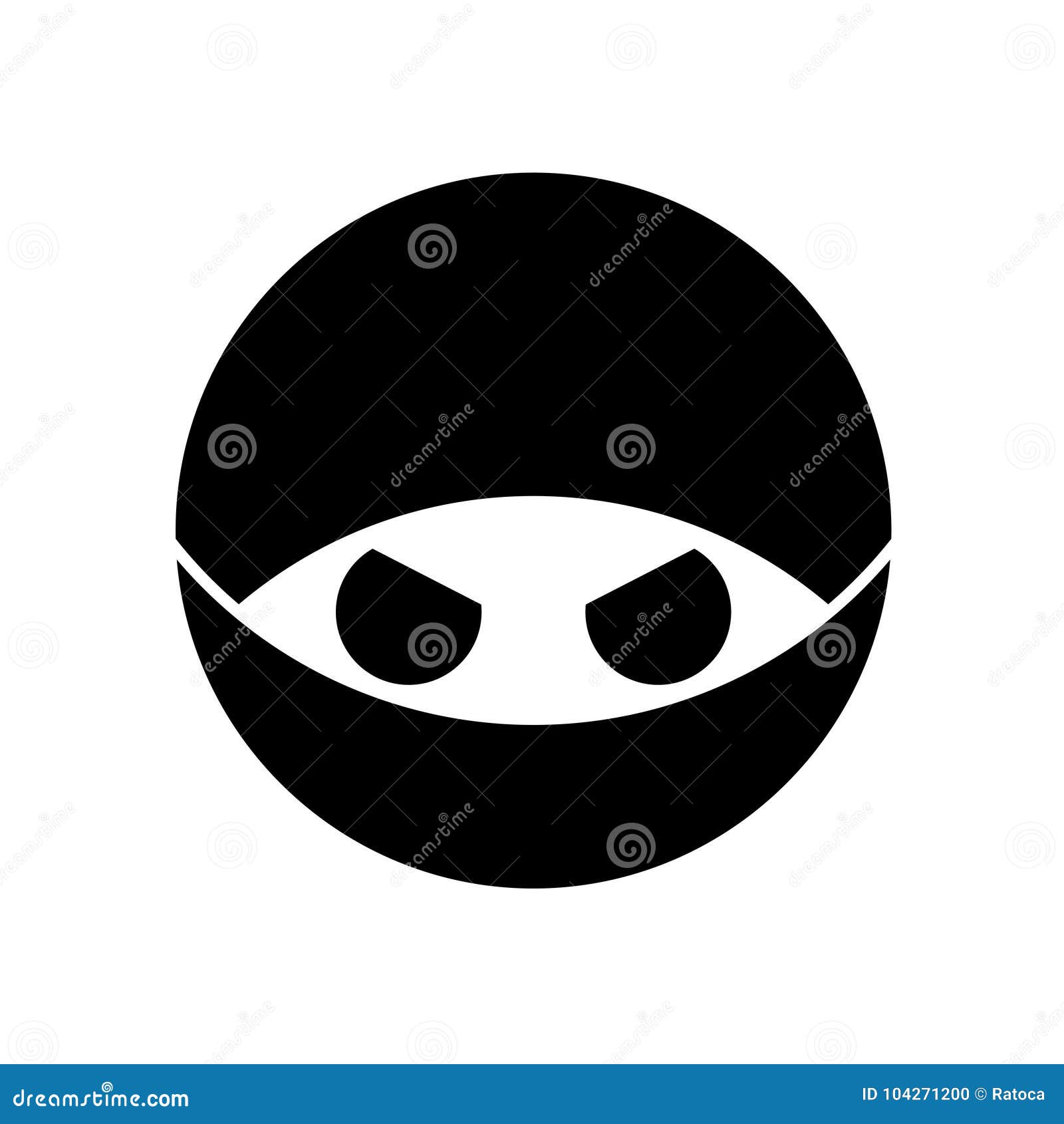 Símbolo de Ninja ilustración del vector. Ilustración de samurai - 104271200