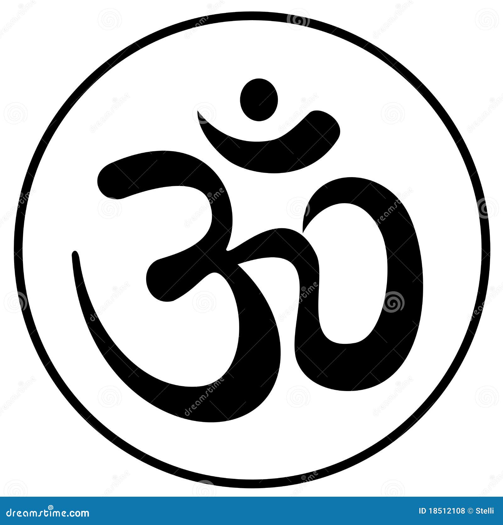 Símbolo de OM ilustración del vector. Ilustración de asia - 18512108