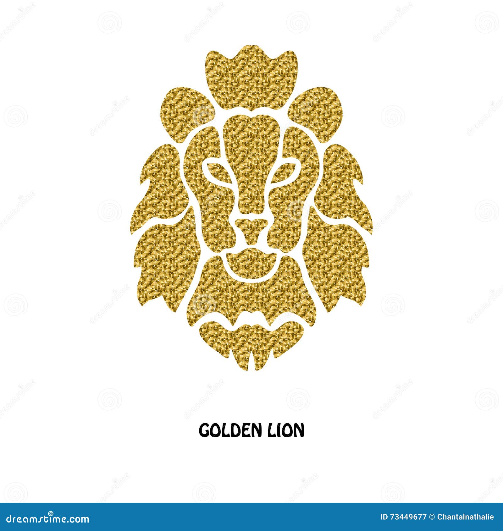 Símbolo de oro del león stock de ilustración. Ilustración de tribal ...