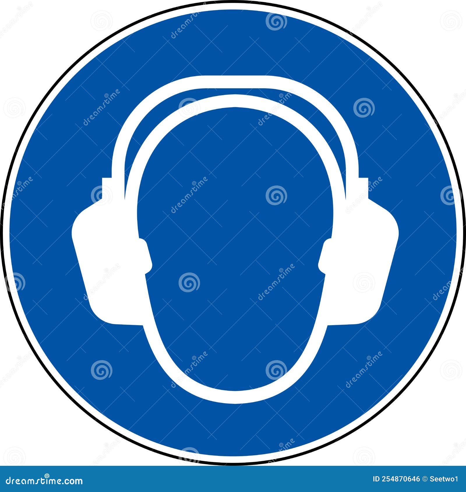 Símbolo De Protección Auditiva Ilustración del Vector - Ilustración de ...