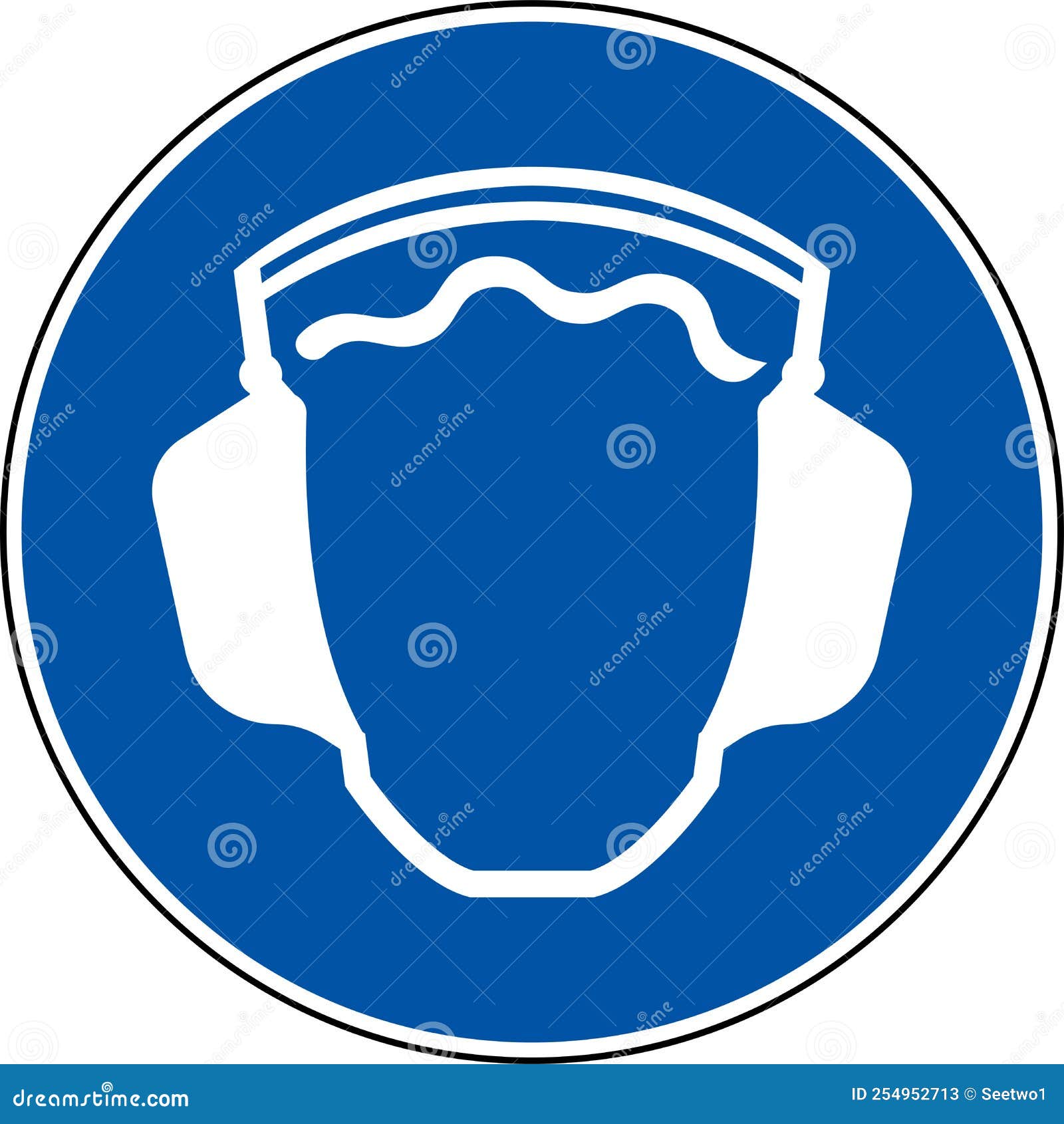 Símbolo De Protección Auditiva Ilustración del Vector - Ilustración de ...