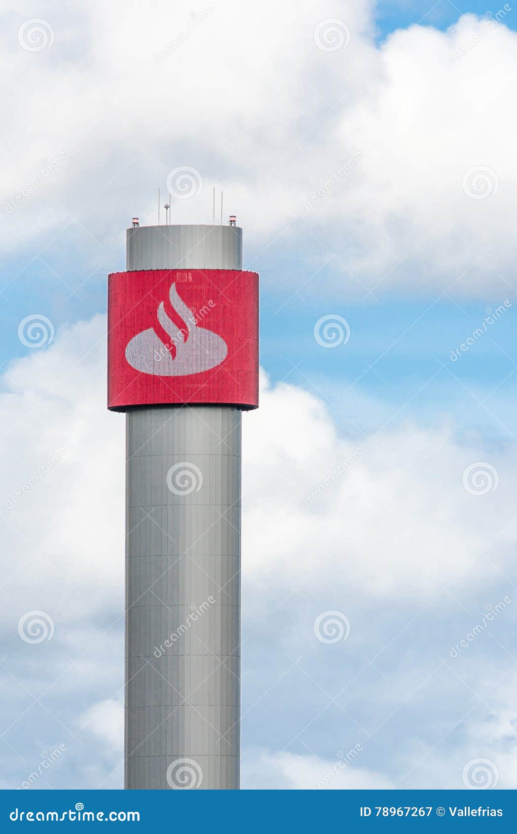 Símbolo de Santander fotografía editorial. Imagen de finanzas - 78967267