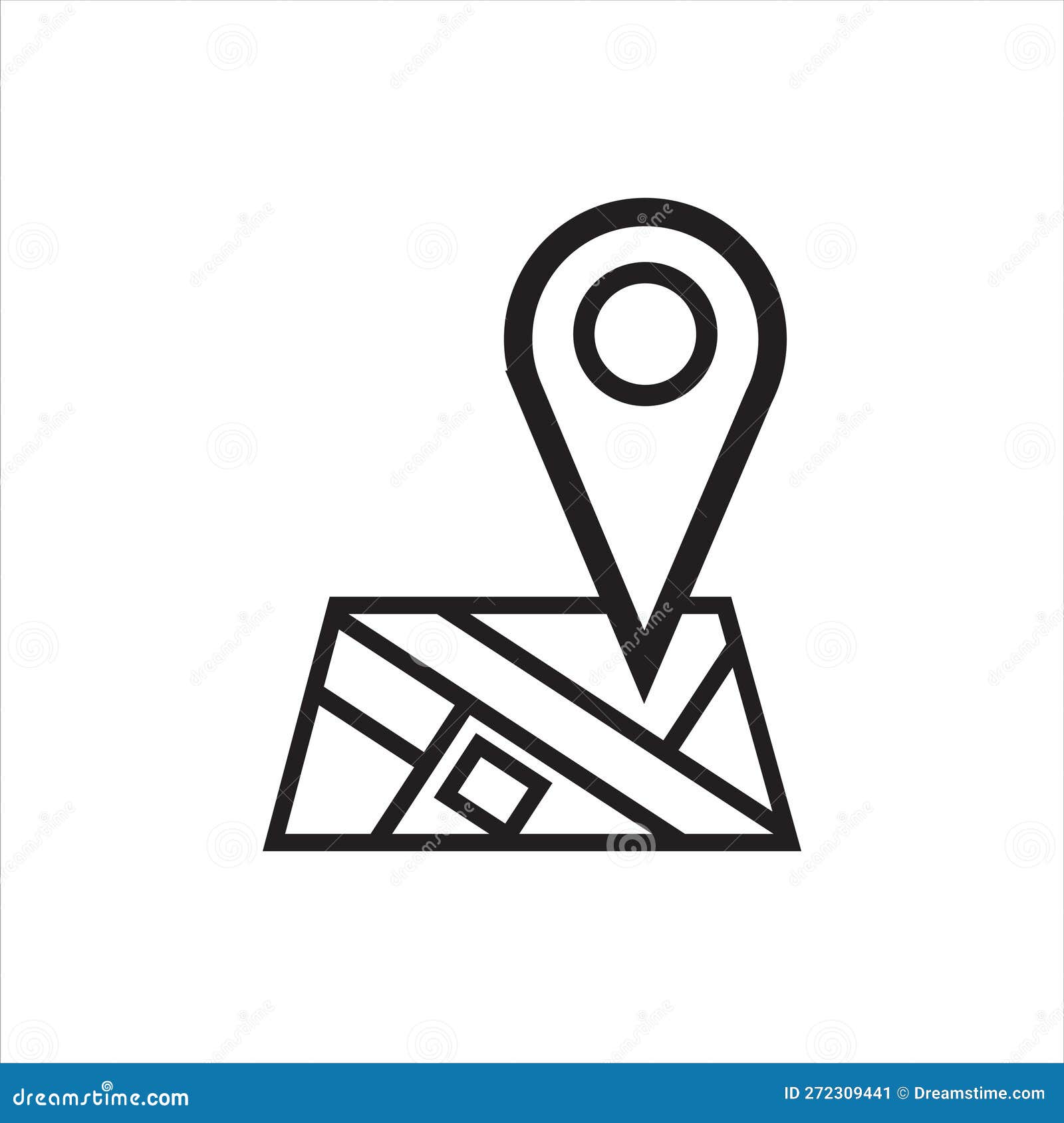 Símbolo De Ubicación De Icono De Mapa Ilustración del Vector ...