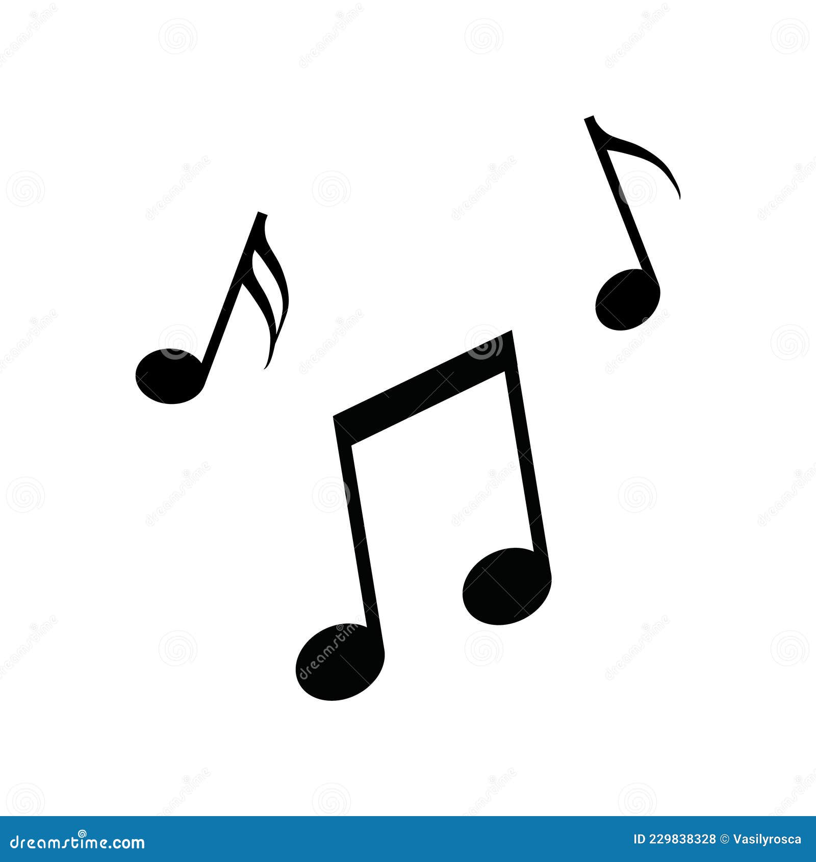 Símbolo De Vector De Nota De Música. Símbolo De Línea De Nota De Música ...