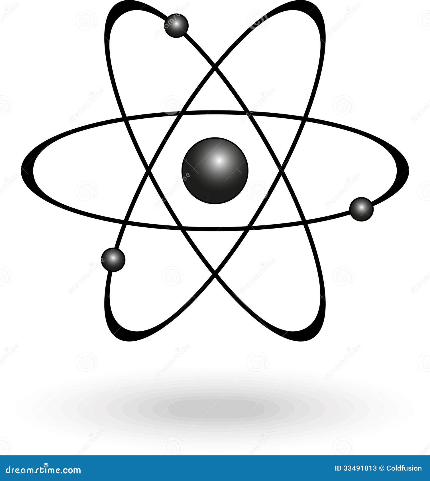 Símbolo del átomo ilustración del vector. Ilustración de muestra - 33491013