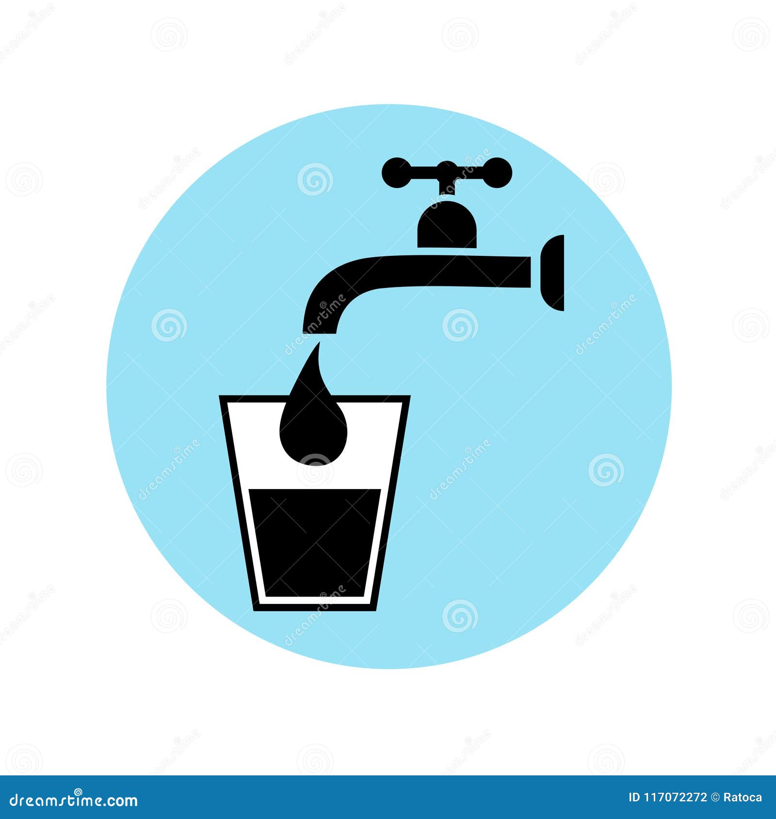 Símbolo del agua potable ilustración del vector. Ilustración de ...