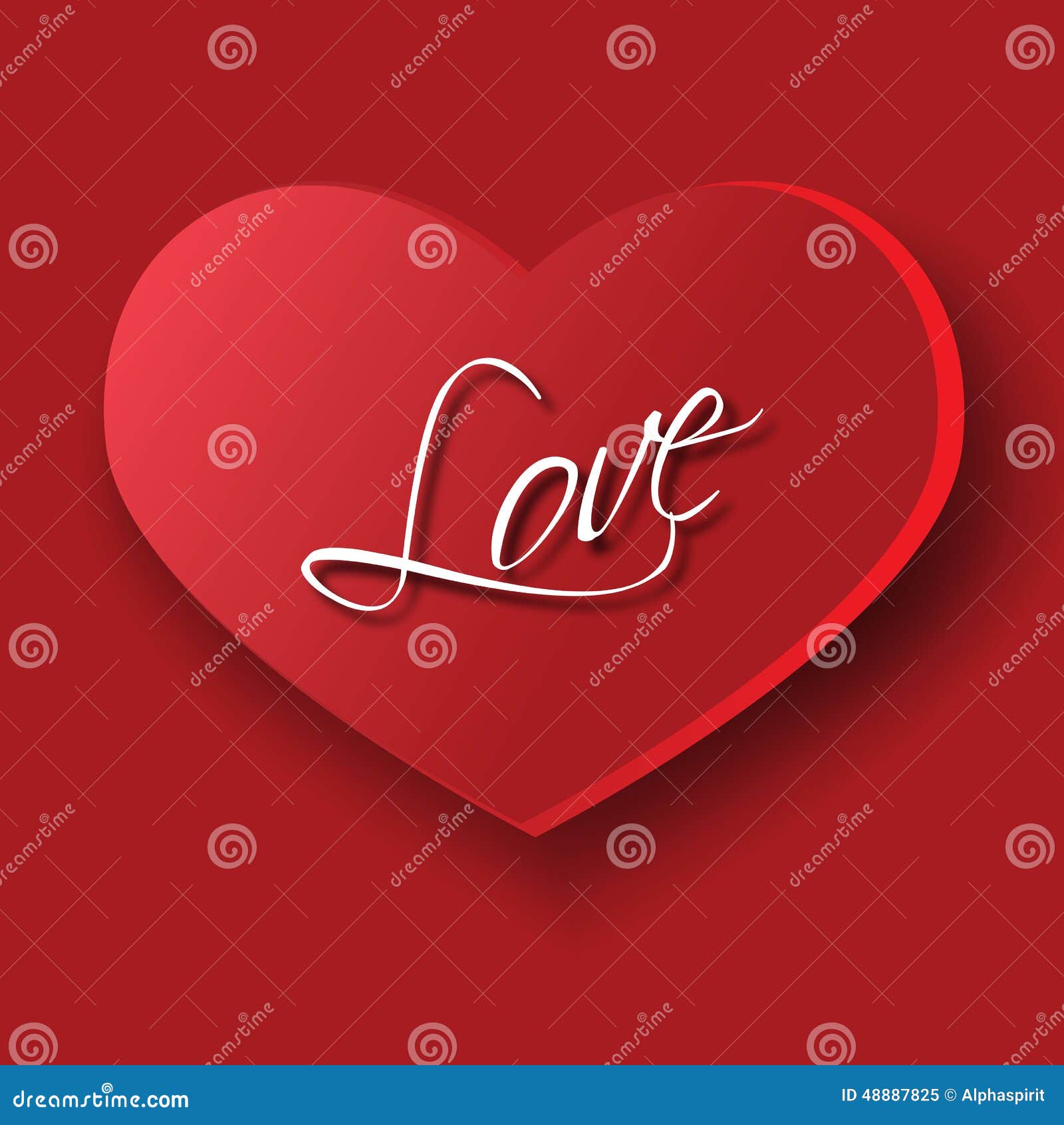 Símbolo del amor ilustración del vector. Ilustración de romance - 48887825