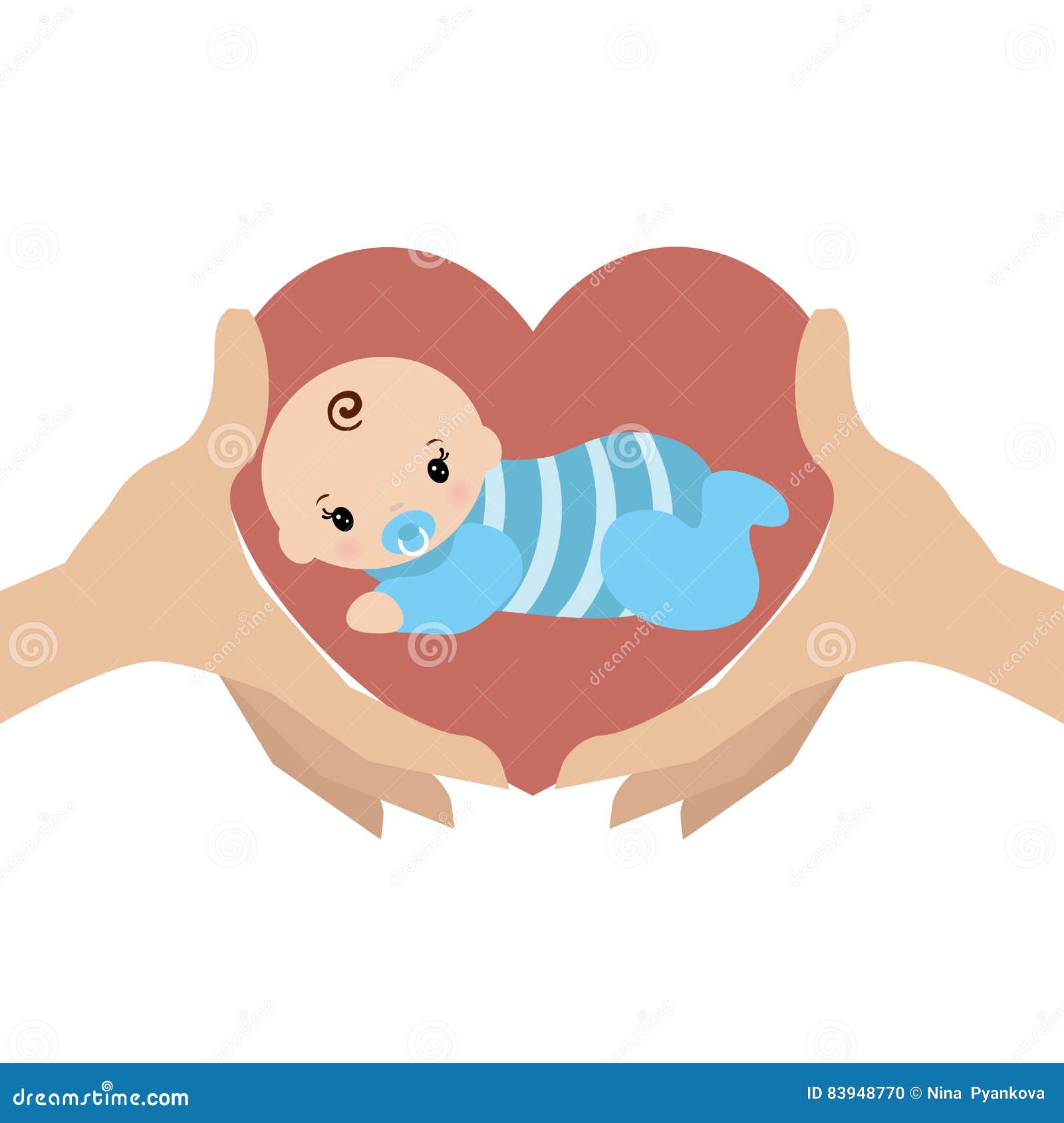 Símbolo del amor parental ilustración del vector. Ilustración de plano ...