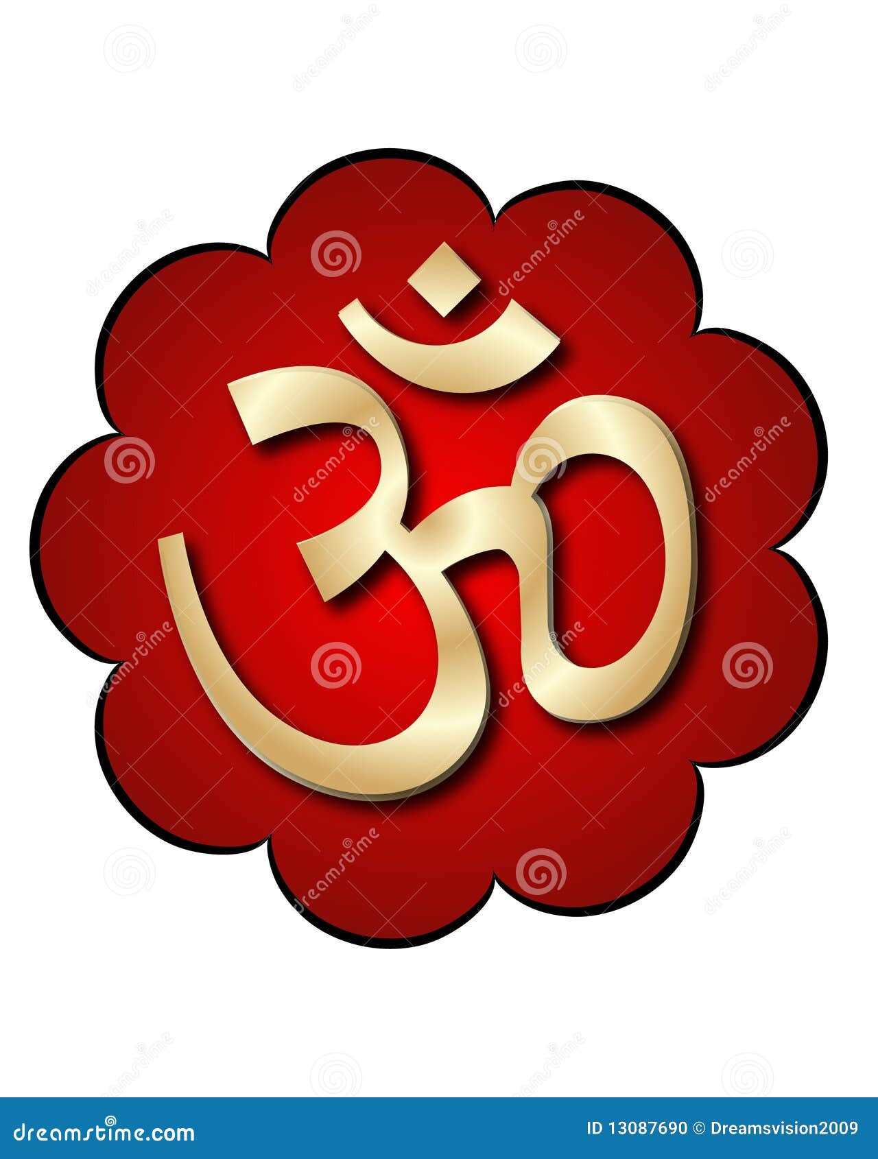 Símbolo del aum de OM ilustración del vector. Ilustración de salud ...