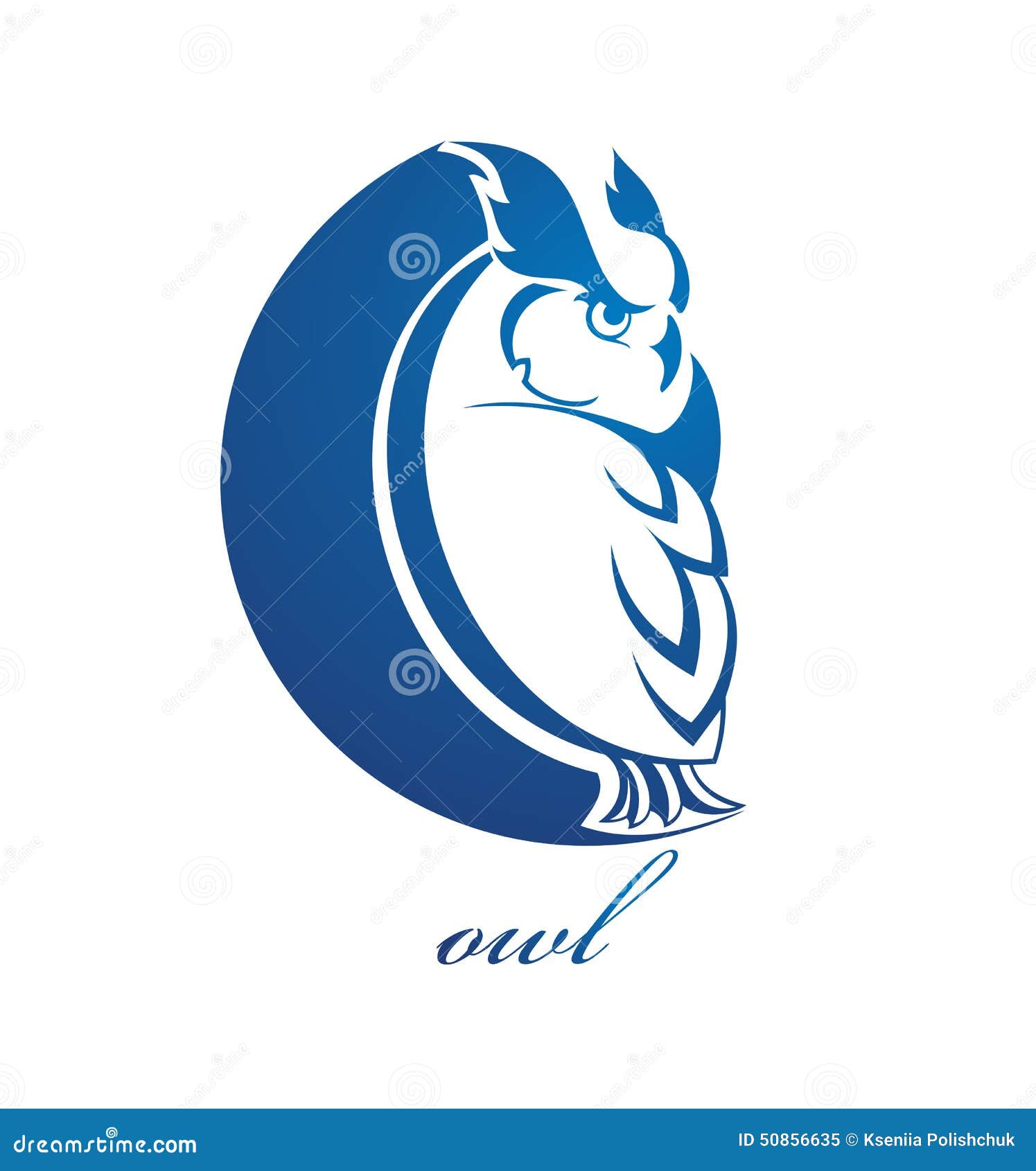 Símbolo del búho ilustración del vector. Ilustración de noche - 50856635