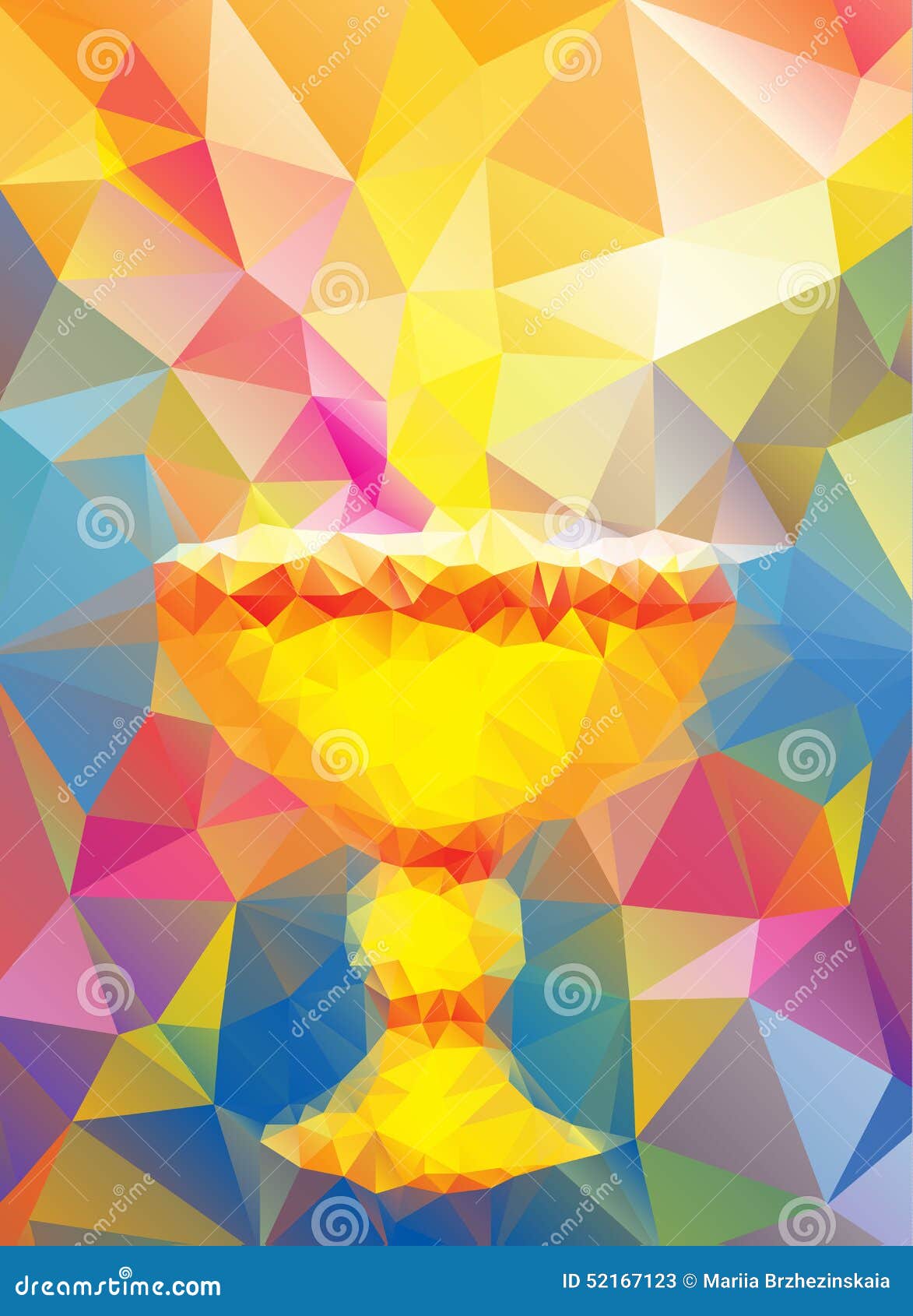 Símbolo Del Bautismo En Estilo Triangular Ilustración del Vector ...