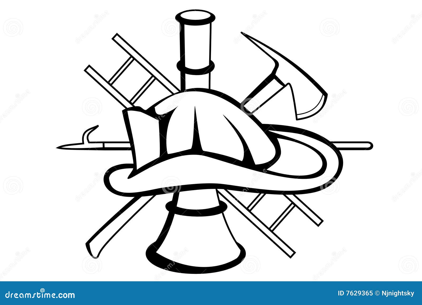 Símbolo del bombero ilustración del vector. Ilustración de sombrero ...