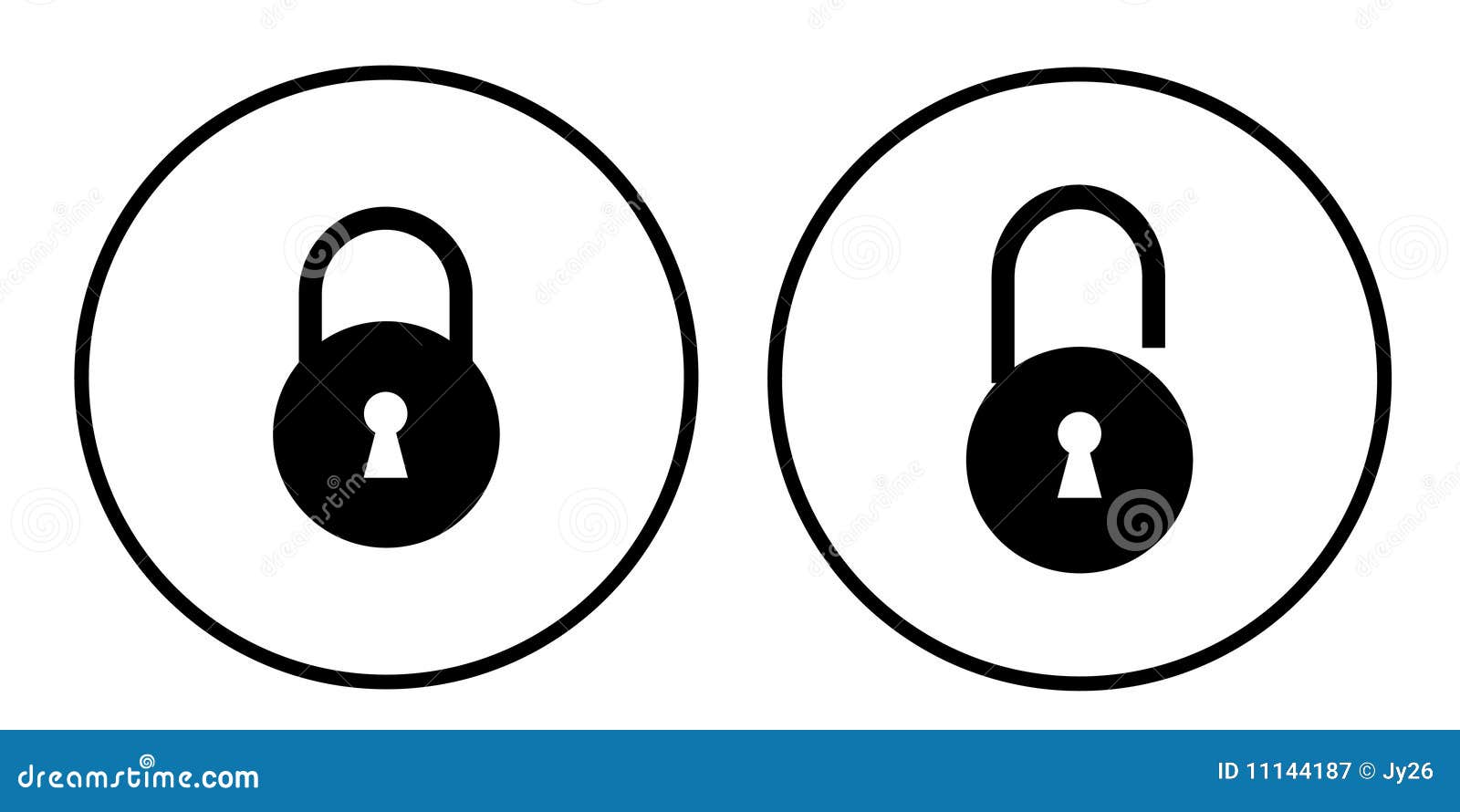 Símbolo del candado ilustración del vector. Ilustración de jaula - 11144187