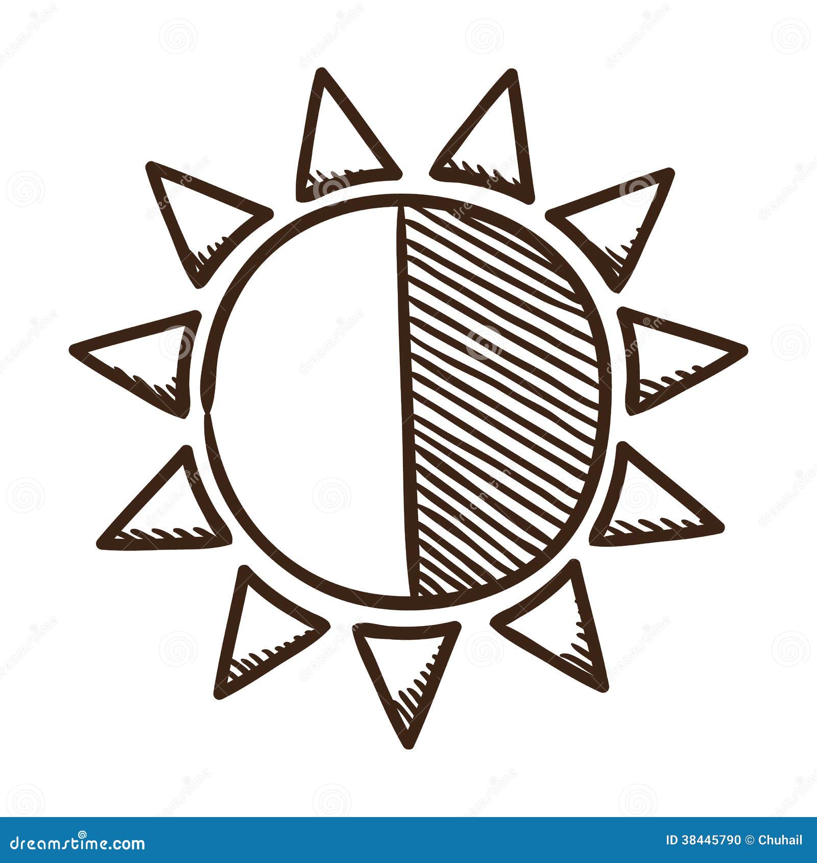 Símbolo Del Contraste Del Brillo De Sun. Ilustración del Vector ...