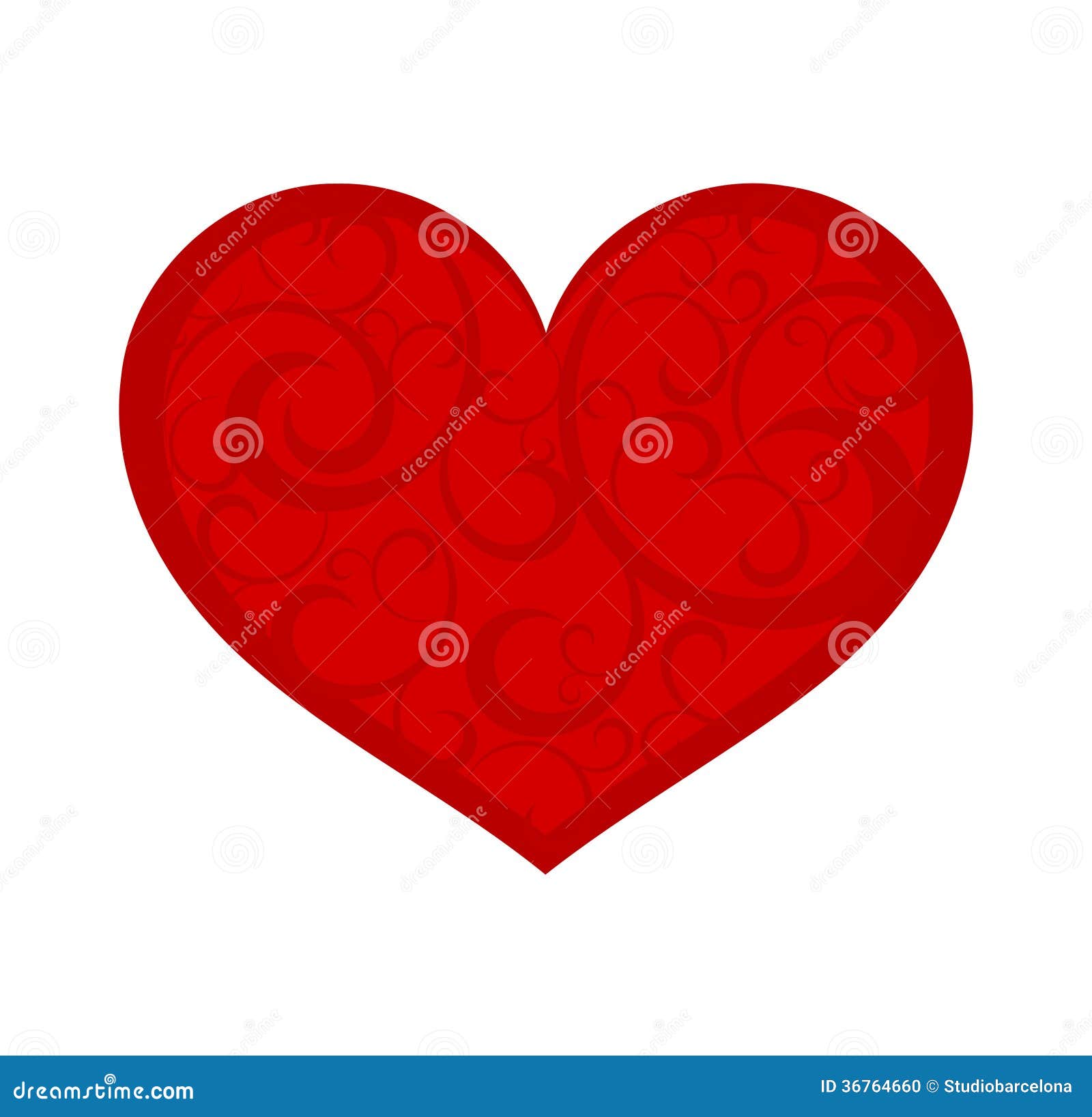 Símbolo del corazón stock de ilustración. Ilustración de floral - 36764660