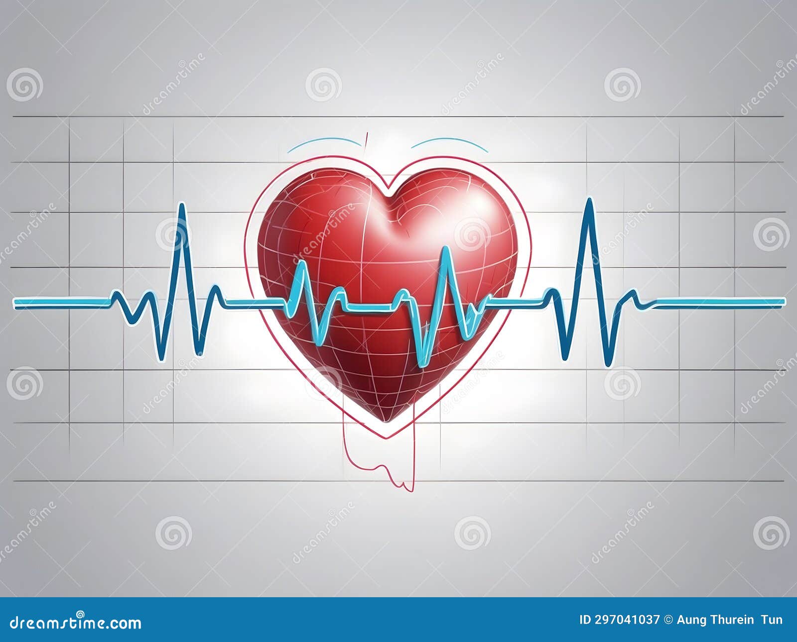 Símbolo Del Corazón Con Ondas De Ecg Imagen de archivo - Imagen de ...