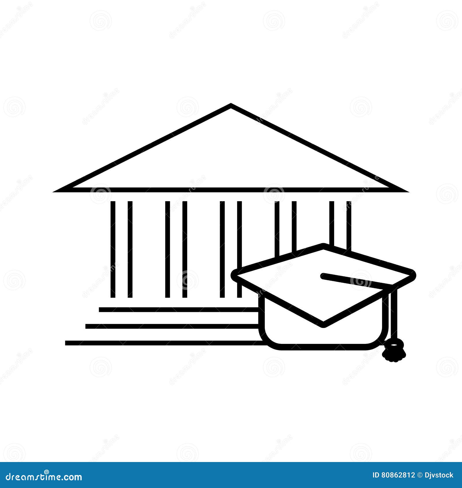 Símbolo Del Edificio De La Universidad Ilustración del Vector ...